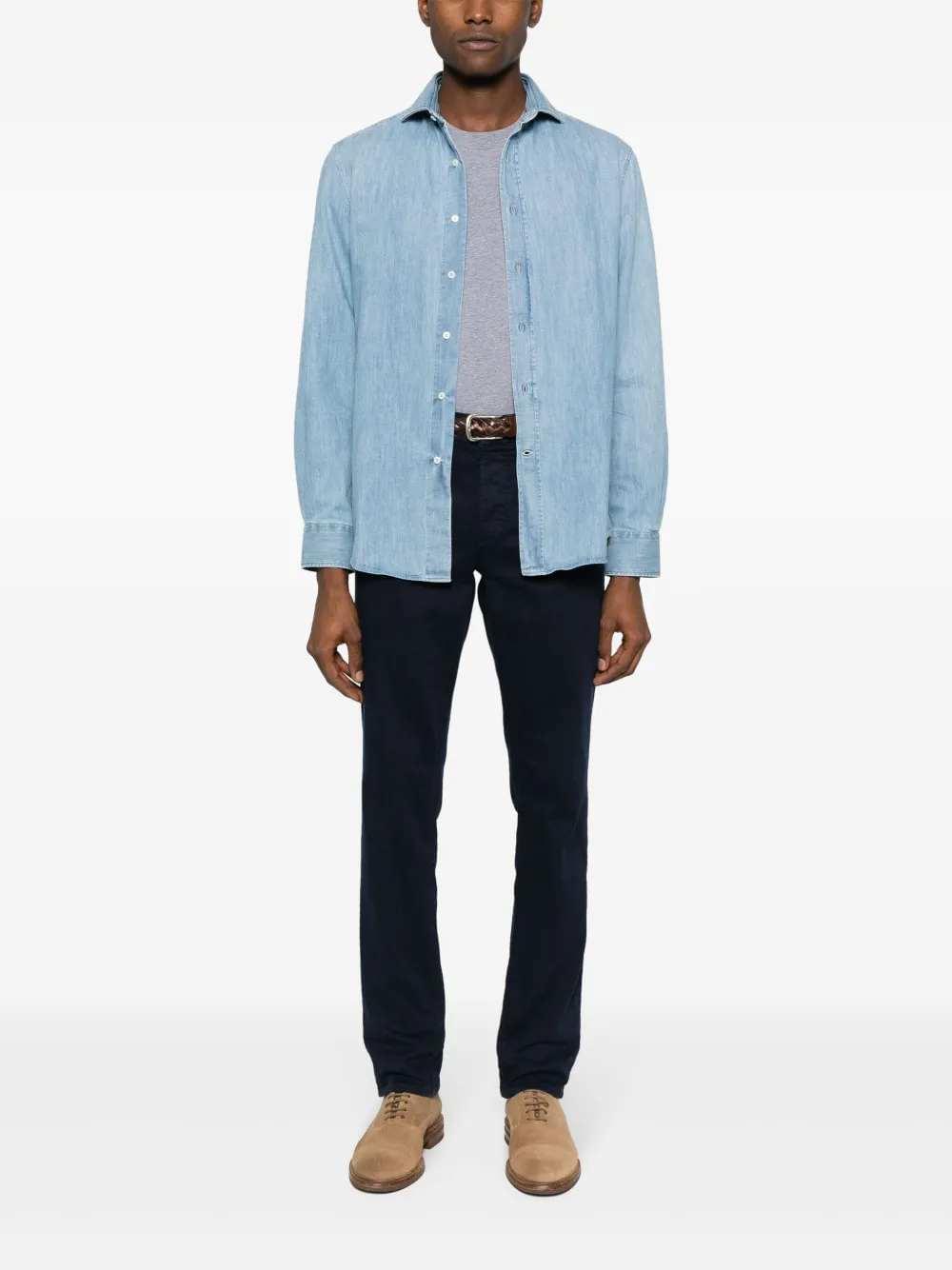BRUNELLO CUCINELLI Brunello Cucinelli Men Denim Shirt