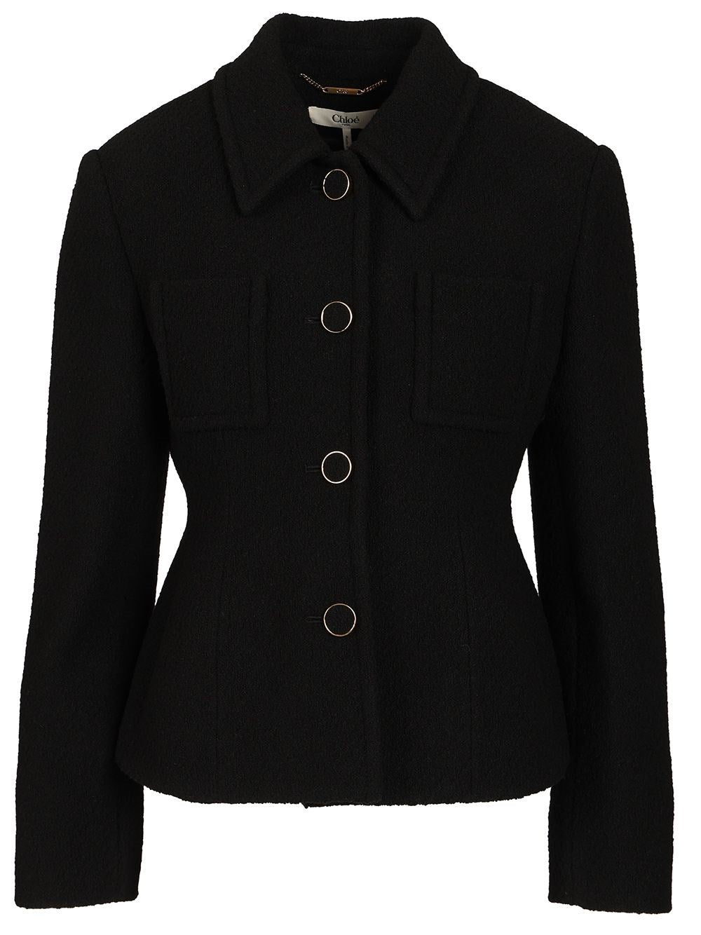 ELISABETTA FRANCHI Elisabetta Franchi Double-Breasted Knitted Jacket