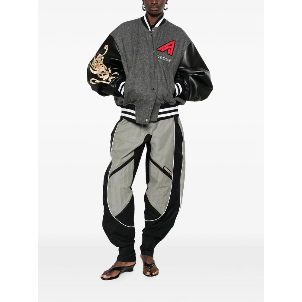 ATTICO THE ATTICO Felted Texture Logo Bomber Jacket