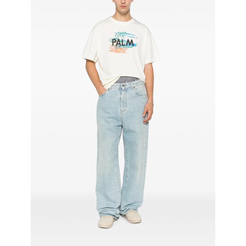 PALM ANGELS Palm Angels Neutrals T-Shirts & Vests - T-Shirts Men