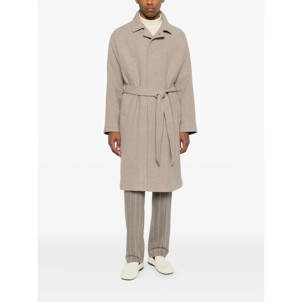 TAGLIATORE Tagliatore Single-Breasted Belted Coat