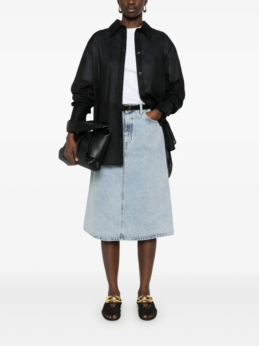 TOTÊME TOTEME Cotton Shirt with Kimono Sleeves