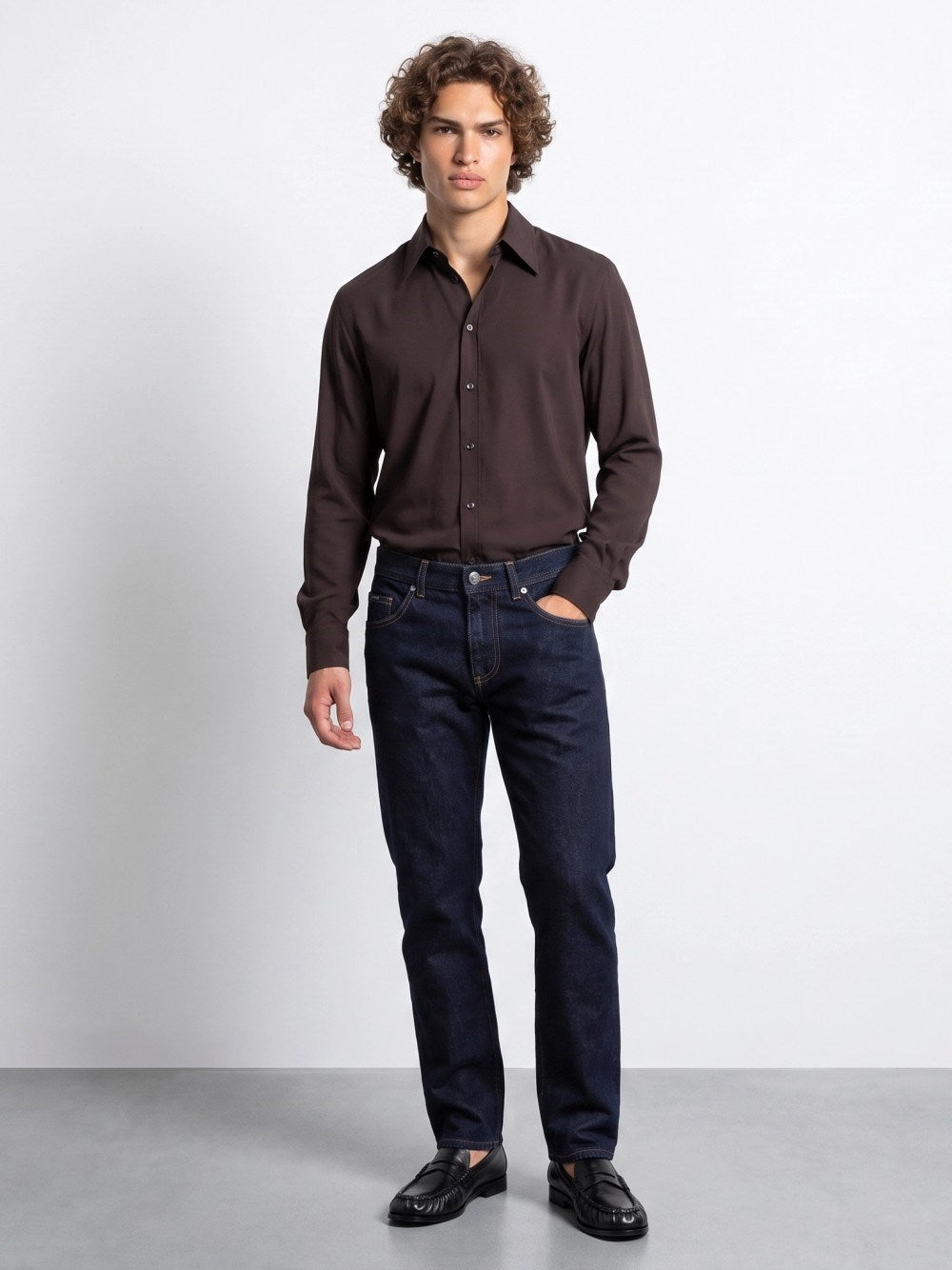 DOLCE & GABBANA Dolce & Gabbana Men Shirt In Silk Crêpe De Chine