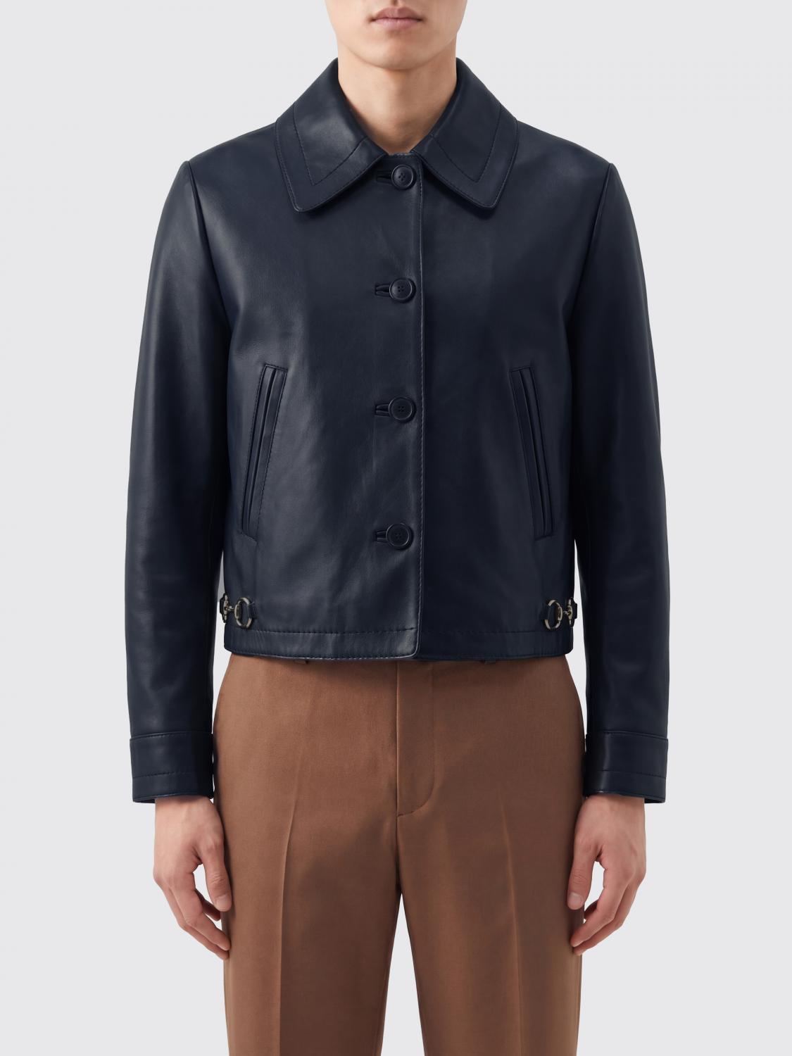 GUCCI GUCCI Smooth Lambskin Slim Fit Shirt Jacket