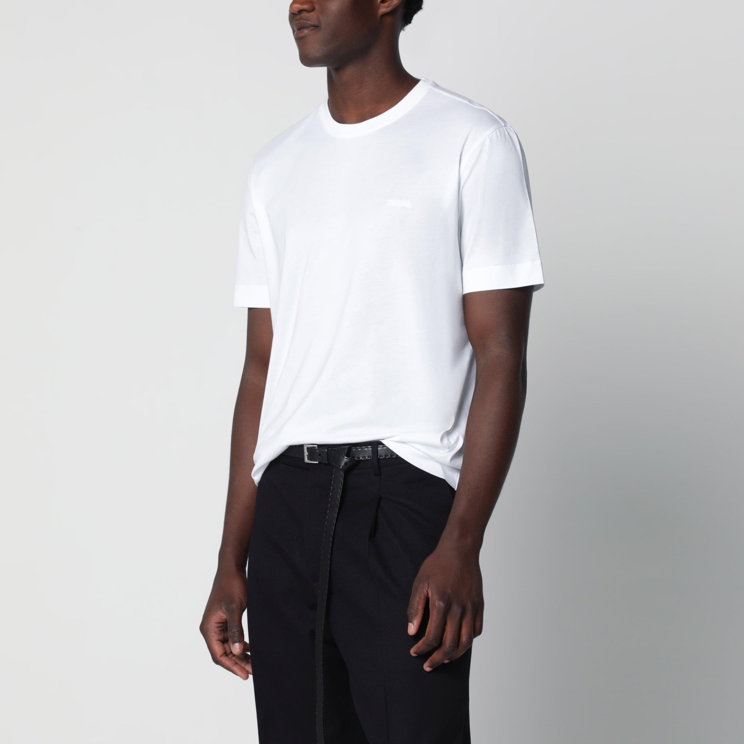 ZEGNA Zegna White Cotton T-Shirt Men