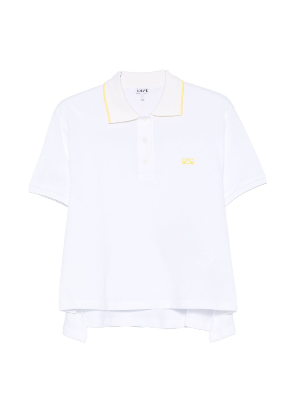 LOEWE Loewe Stretch-Cotton Polo Shirt with Asymmetric Hem