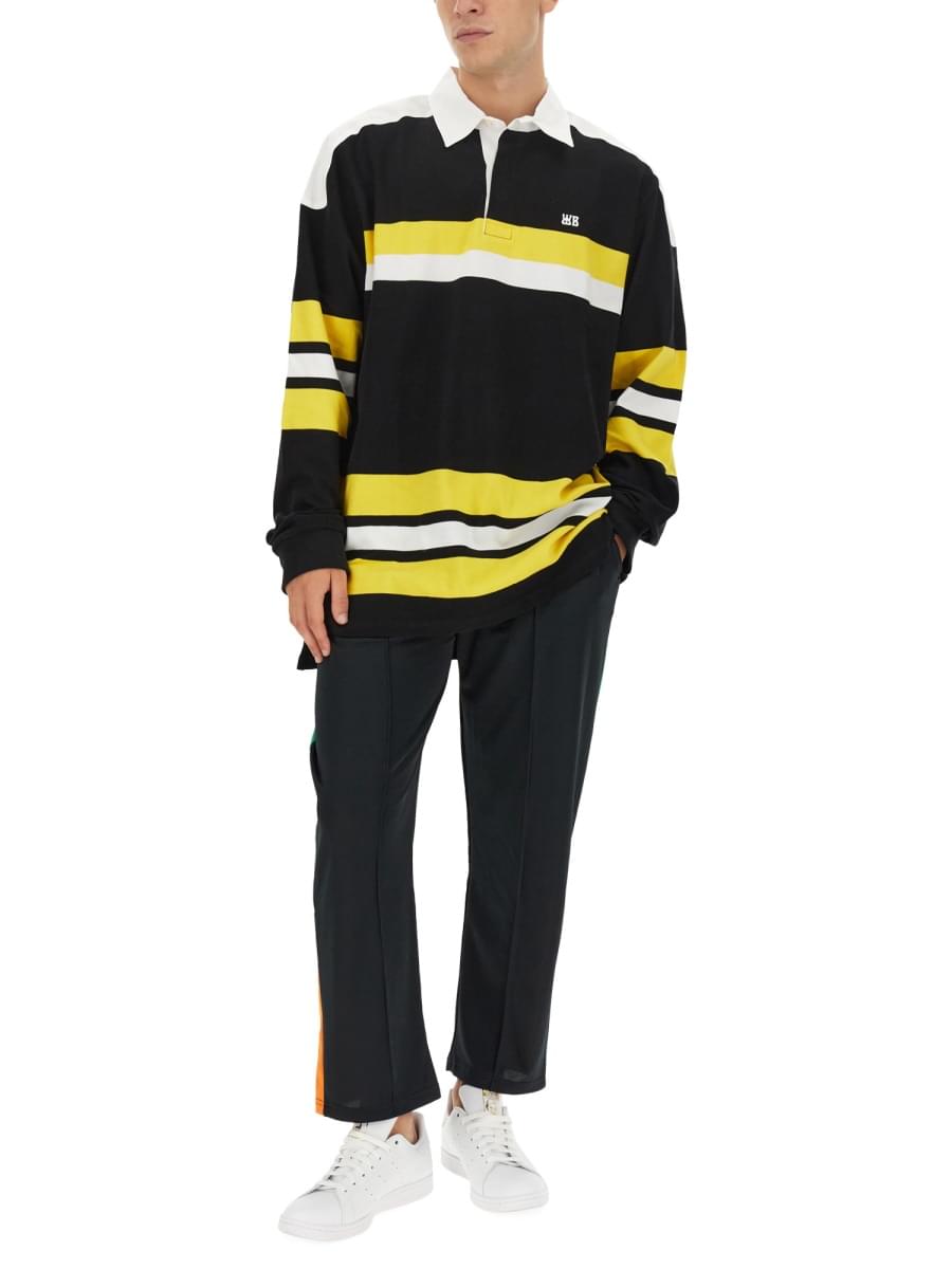 WALES BONNER Wales Bonner Men Polo Shirt With Stripe Pattern