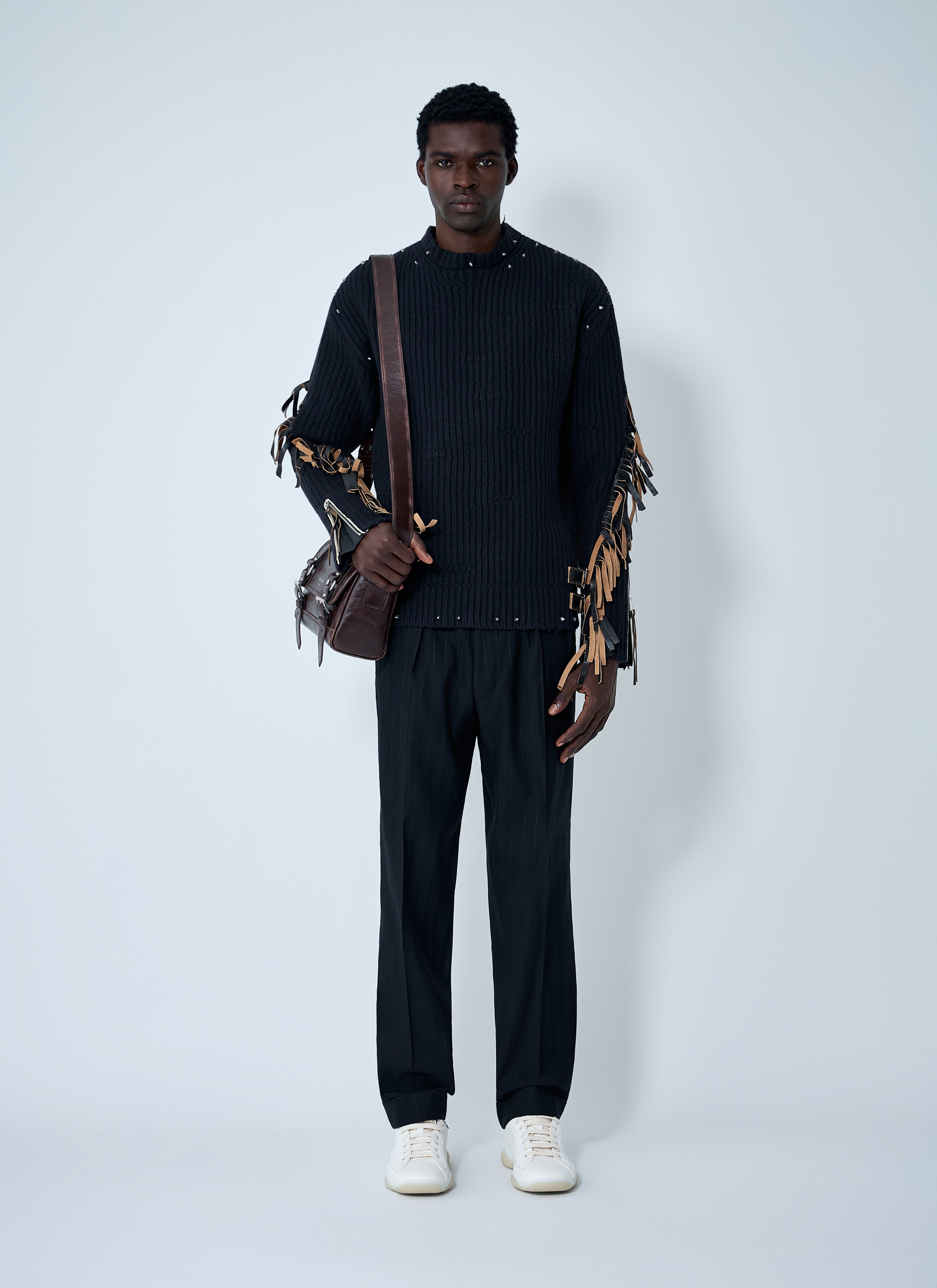PRADA PRADA Wool-Blend Pinstripe Trousers