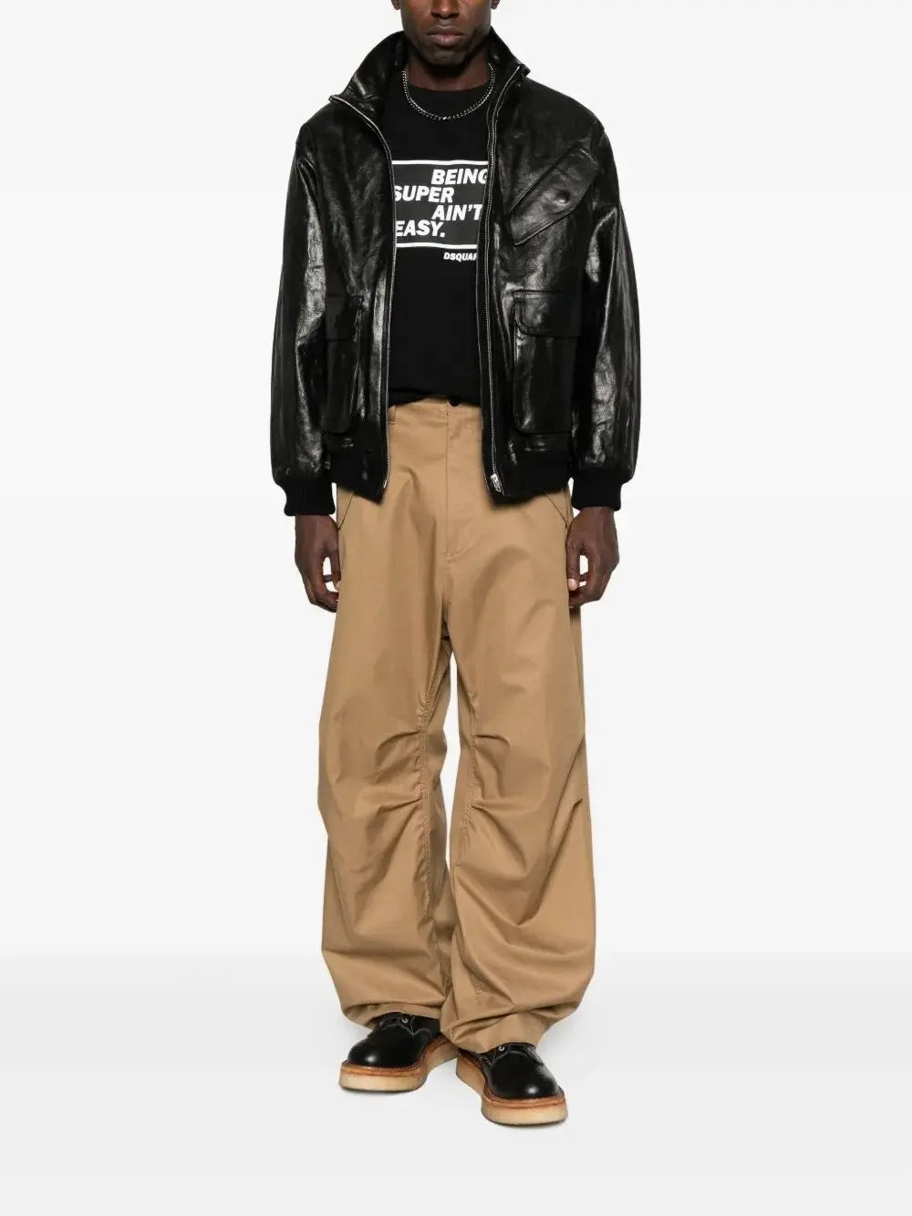 DSQUARED2 DSQUARED2 Utility Wide Leg Cotton Pants