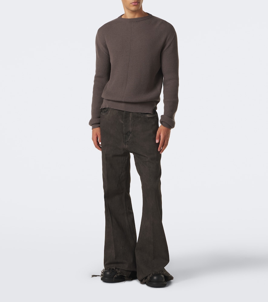 RICK OWENS Rick Owens Bolan Distressed Flared Jeans