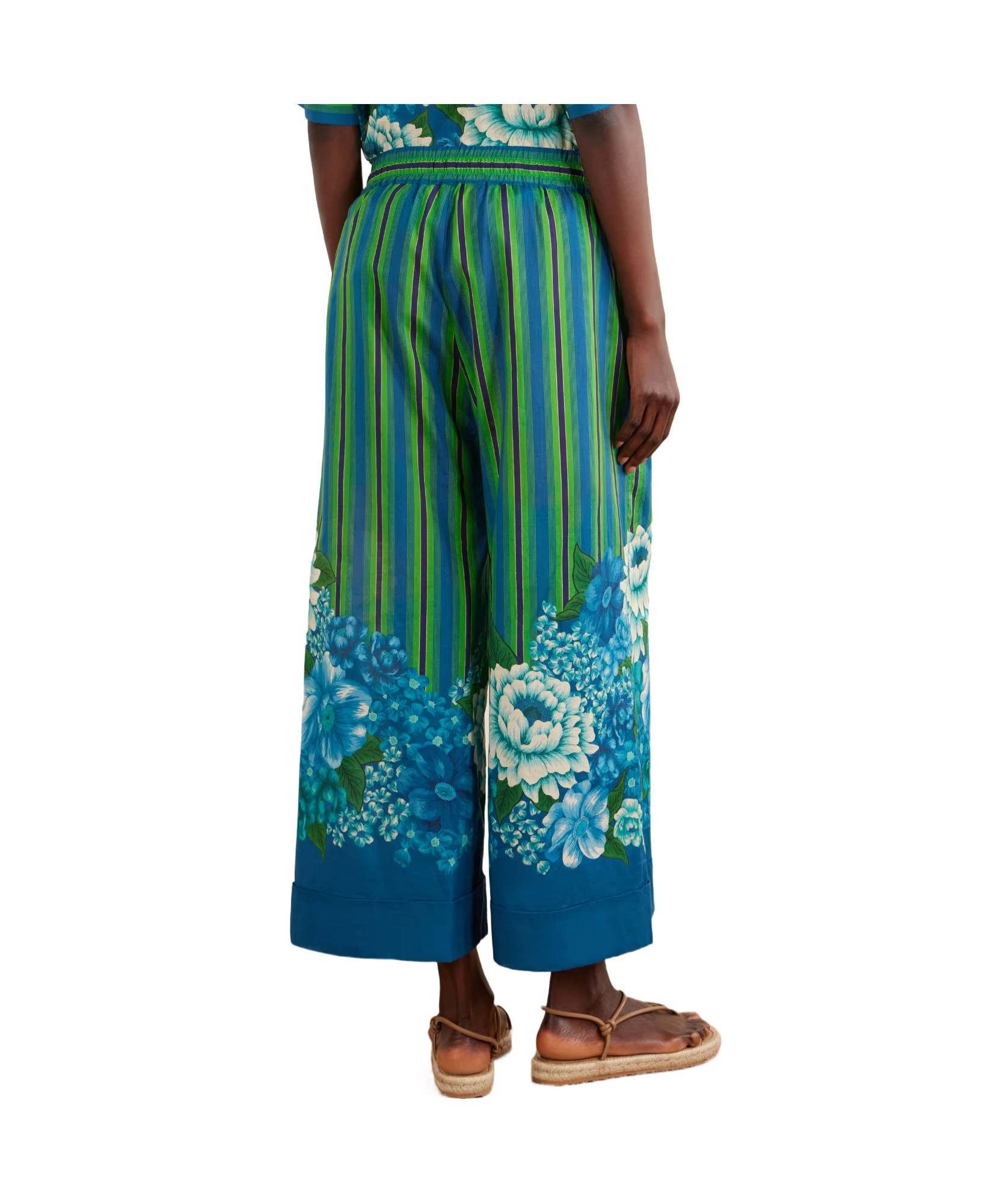 ALEMAIS Alemais Margo Floral-Print Striped Trousers