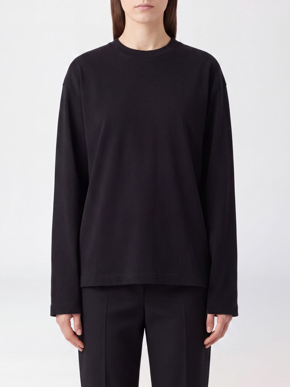 JIL SANDER Jil Sander Long-Sleeved Cotton Crewneck T-Shirt