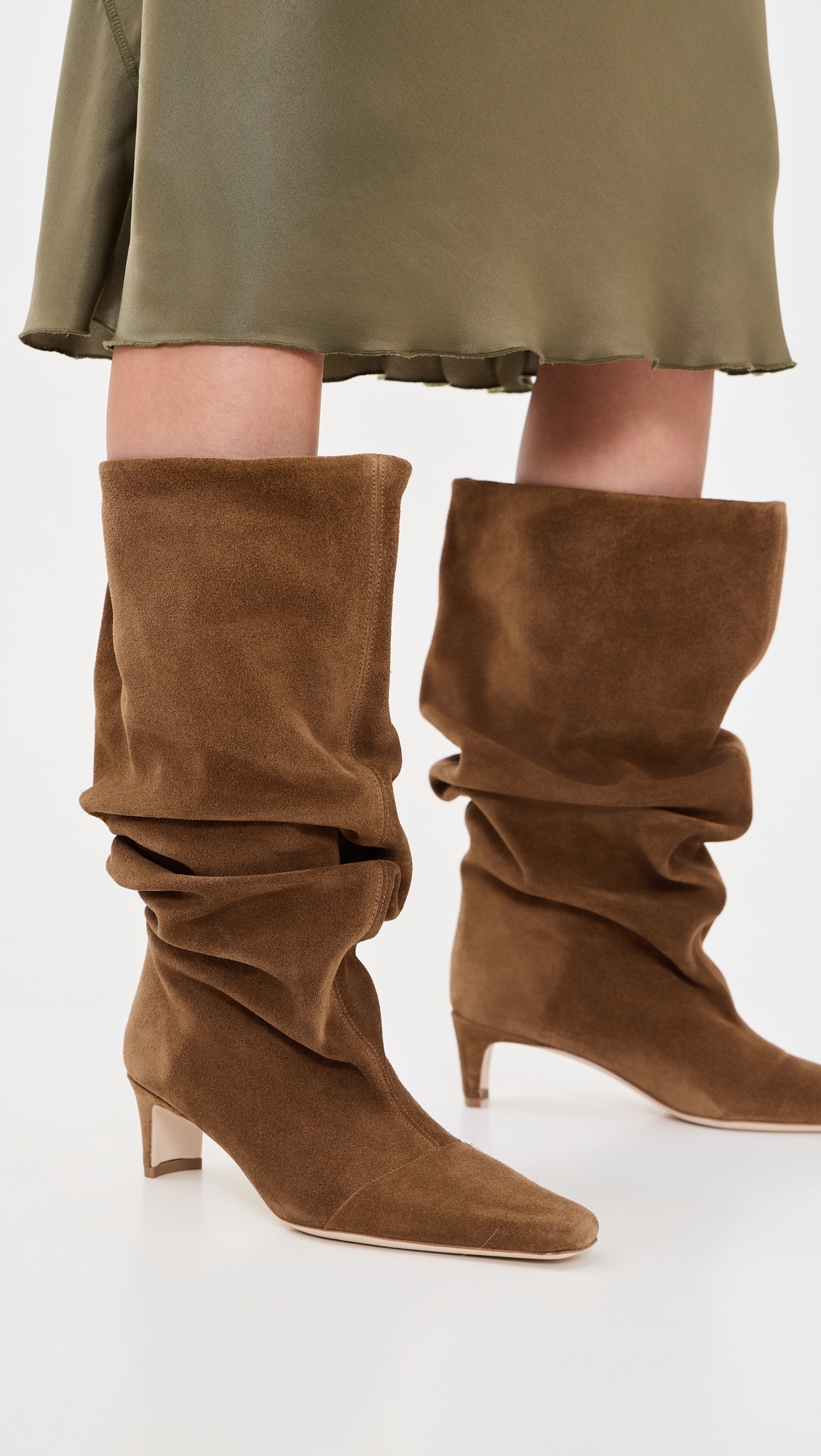 STAUD STAUD Suede Wally Slouch Boots