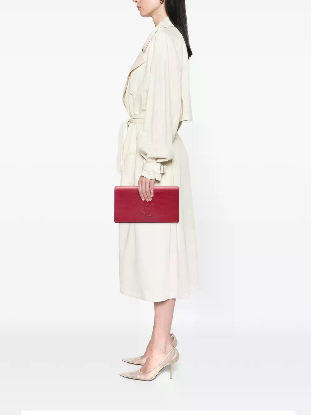 SAINT LAURENT Saint Laurent Leather Belle De Jour Clutch Bag