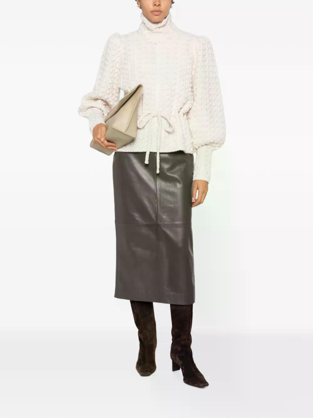 ALBERTA FERRETTI Alberta Ferretti Leather Panelled Skirt