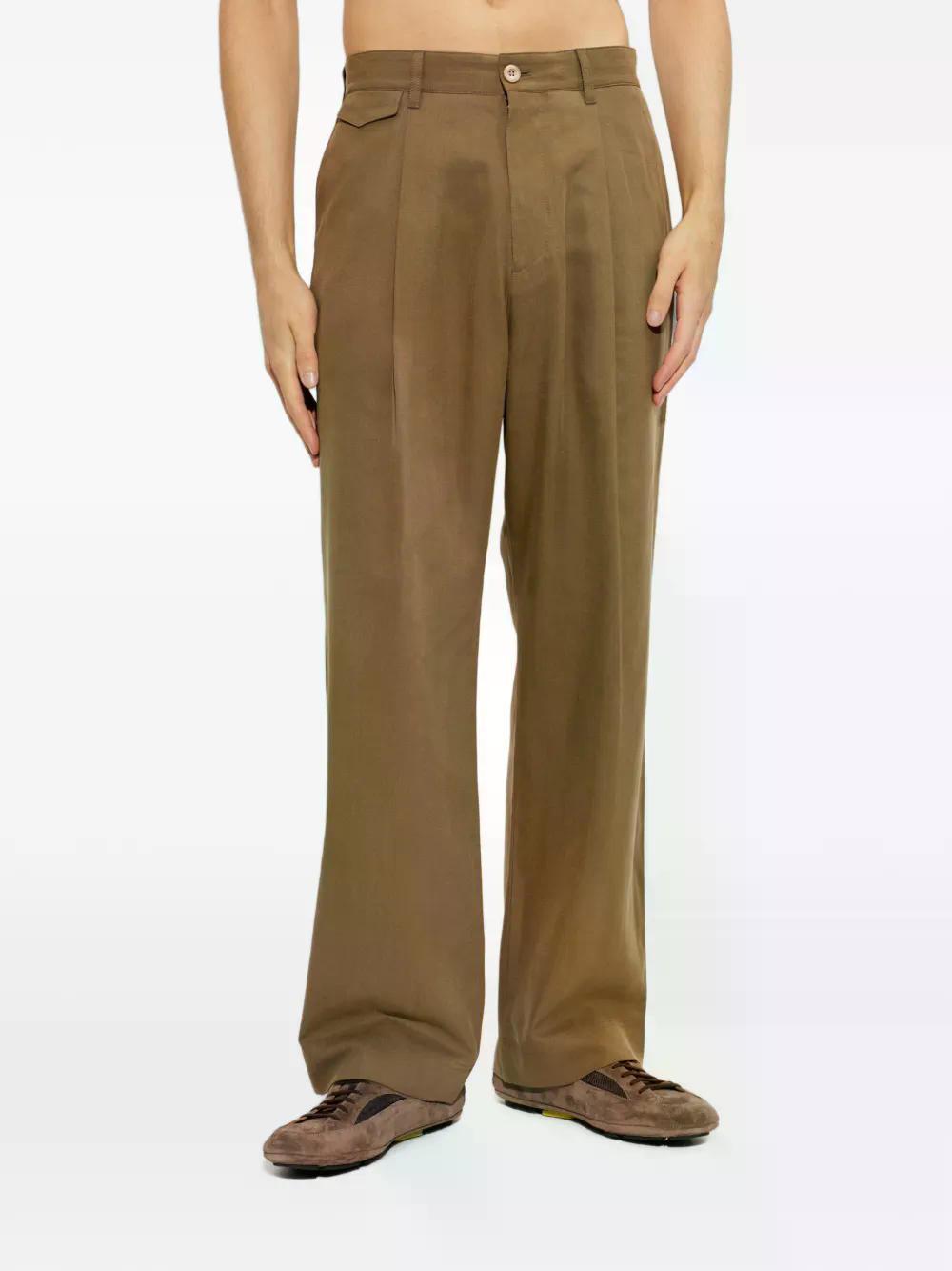 PAUL SMITH PAUL SMITH Pleated Straight-Leg Trousers