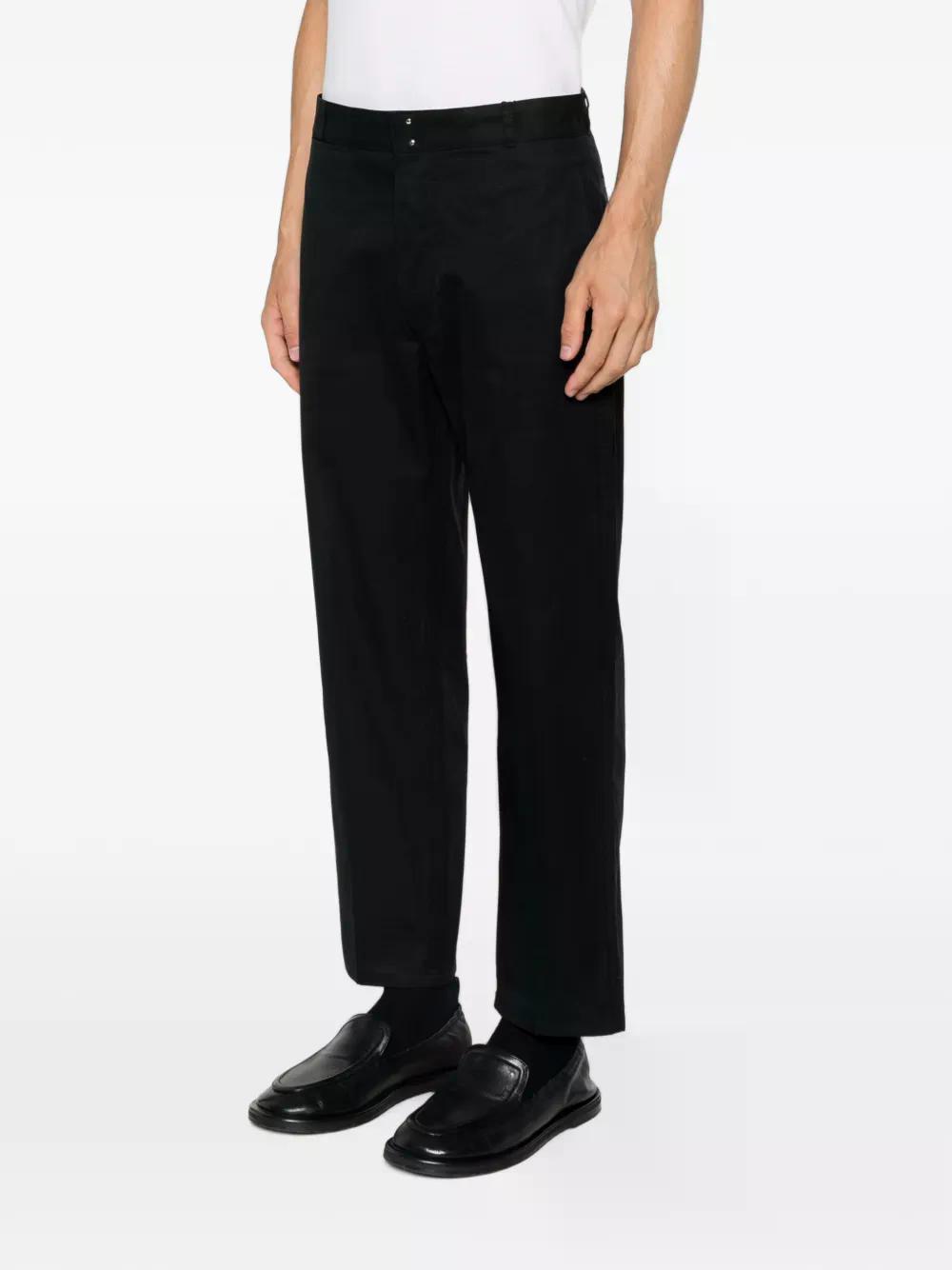 AMI Straight-Leg Logo-Patch Trousers