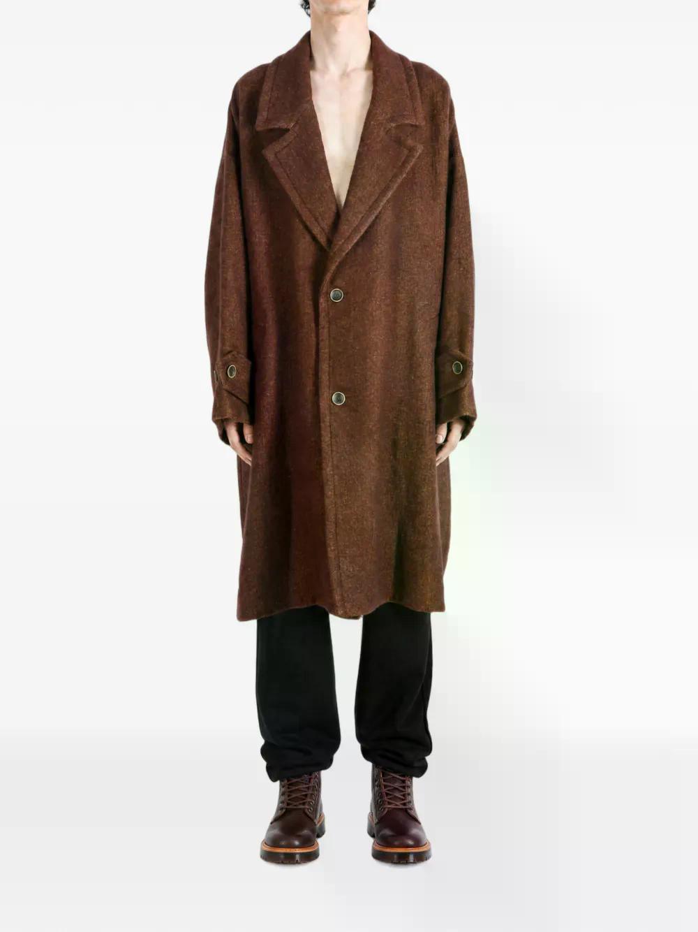 UMA WANG Uma Wang Oversized Notched-Lapel Coat