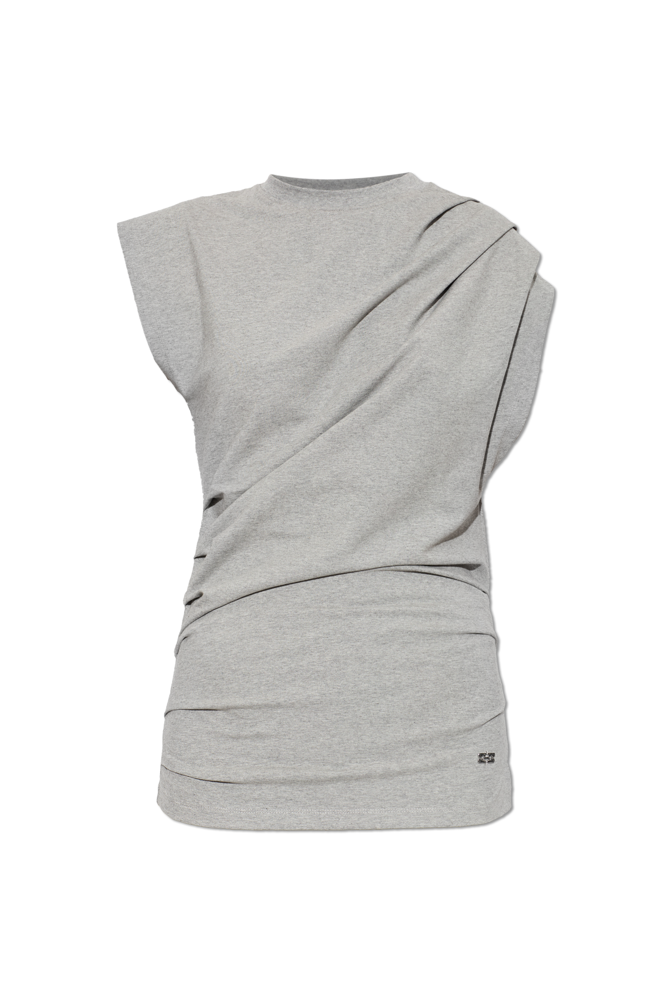 GANNI Ganni Decorative Darts Cotton Knit Top