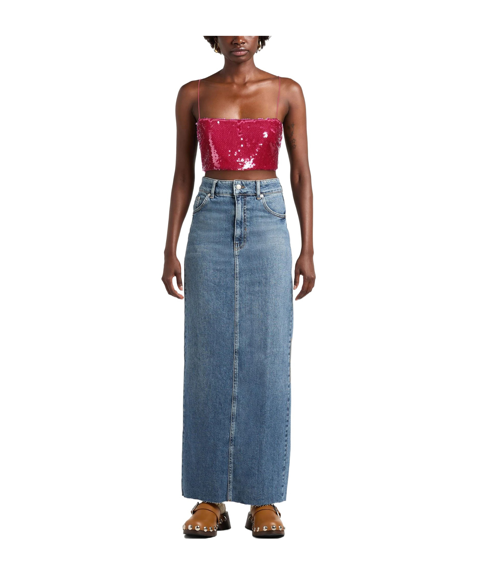 MAX MARA Max Mara Crepe Sequined Crop Top