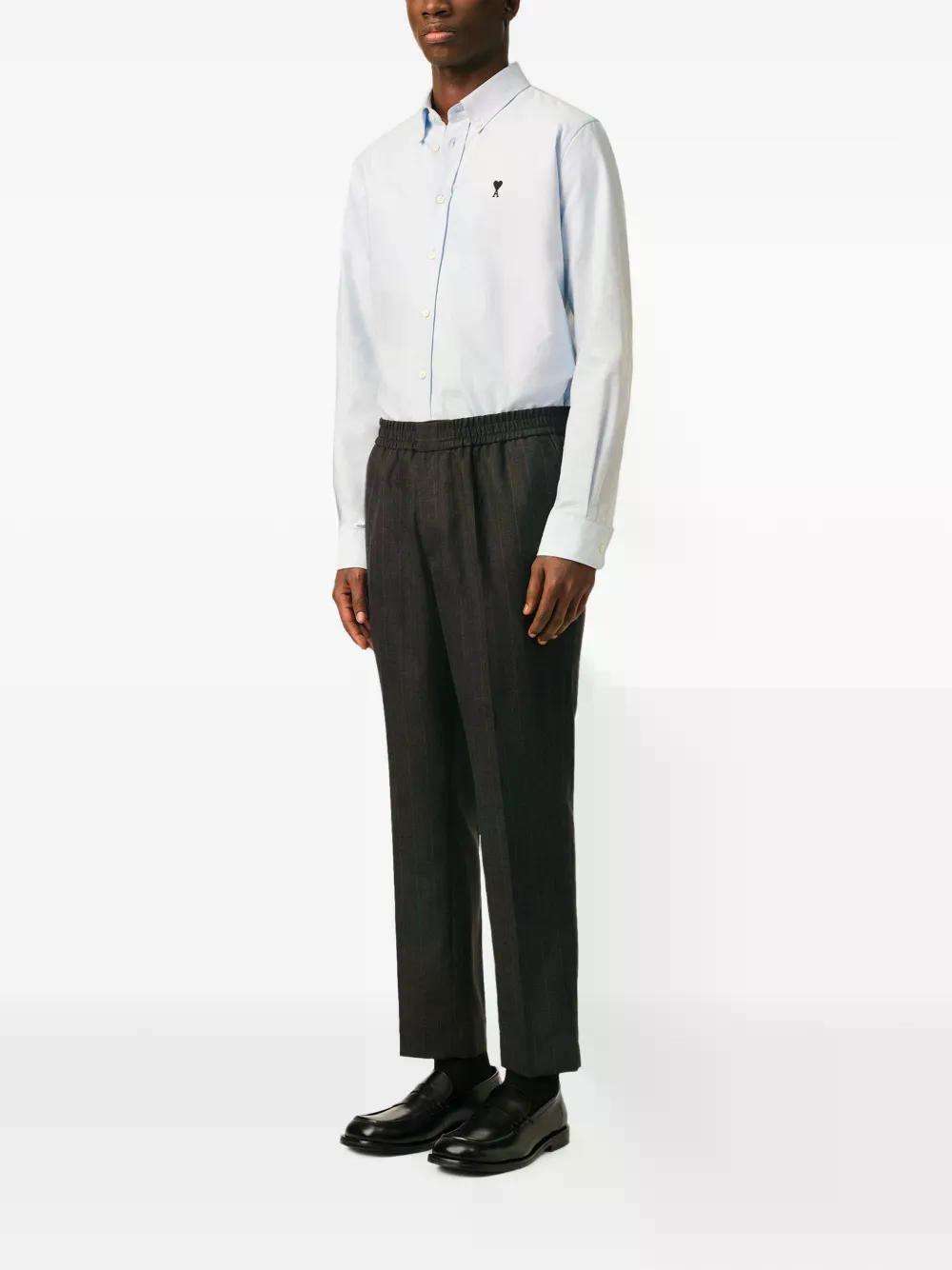 AMI AMI Paris Striped Wool Trousers
