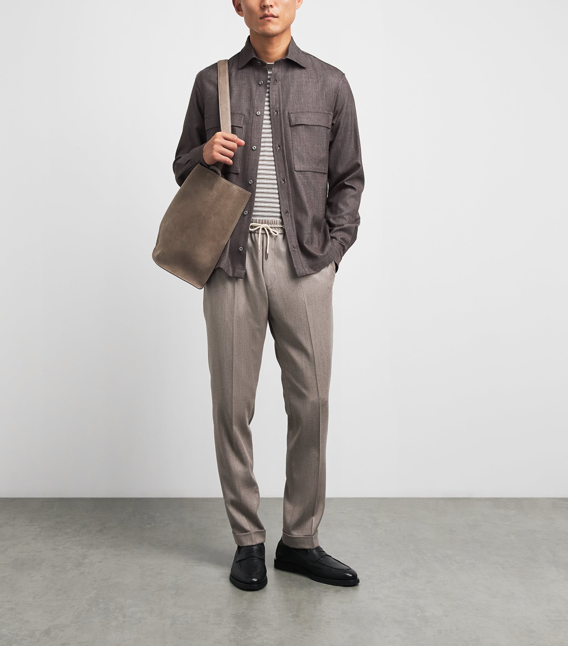 PAUL & SHARK wool-silk-linen-blend overshirt