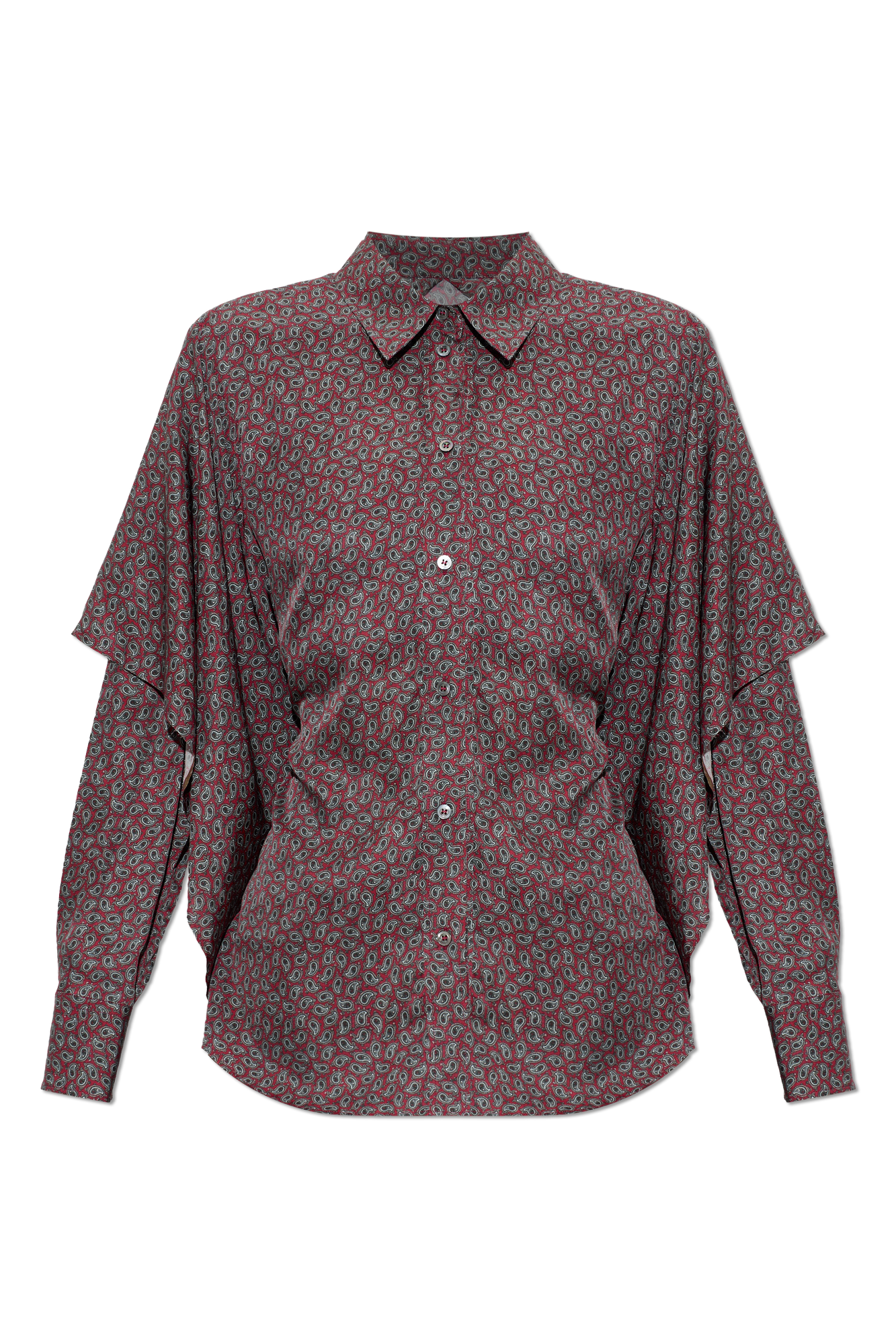 MAISON MARGIELA Maison Margiela Asymmetrical Cut Paisley Print Shirt