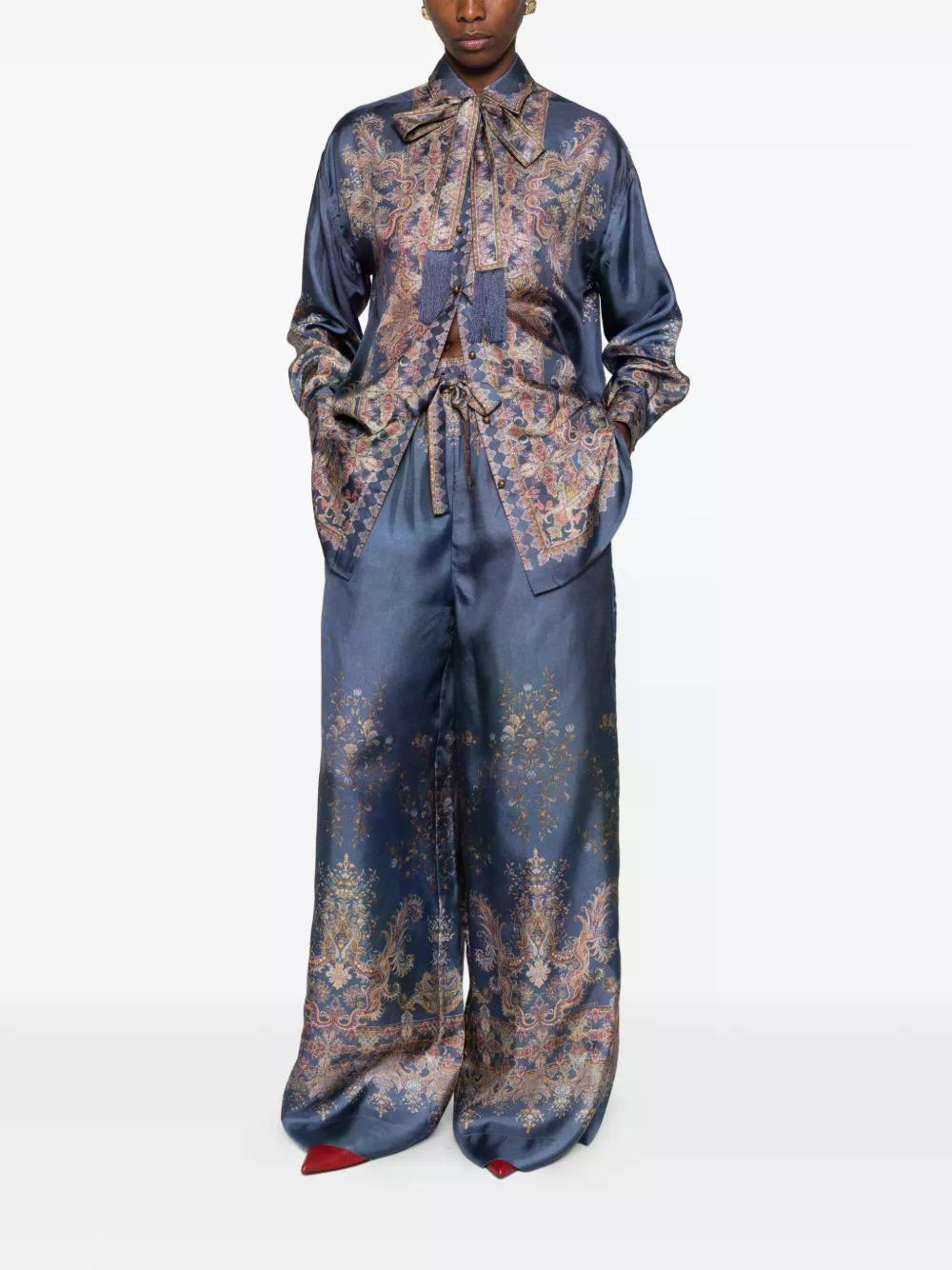 ZIMMERMANN Zimmermann Paisley-Print Pussy-Bow Shirt