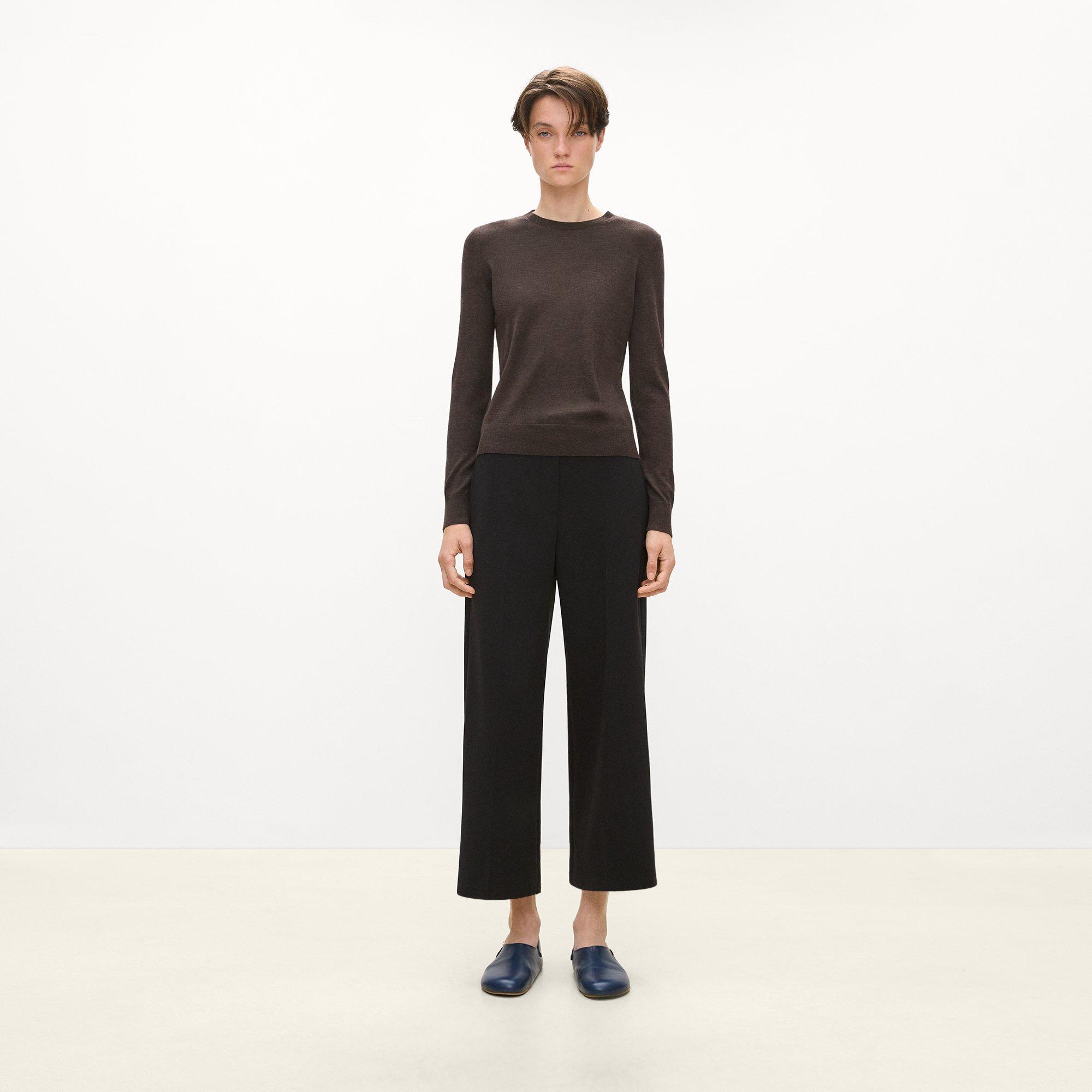THEORY Classic Straight Pull-On Pant in Admiral Crepe