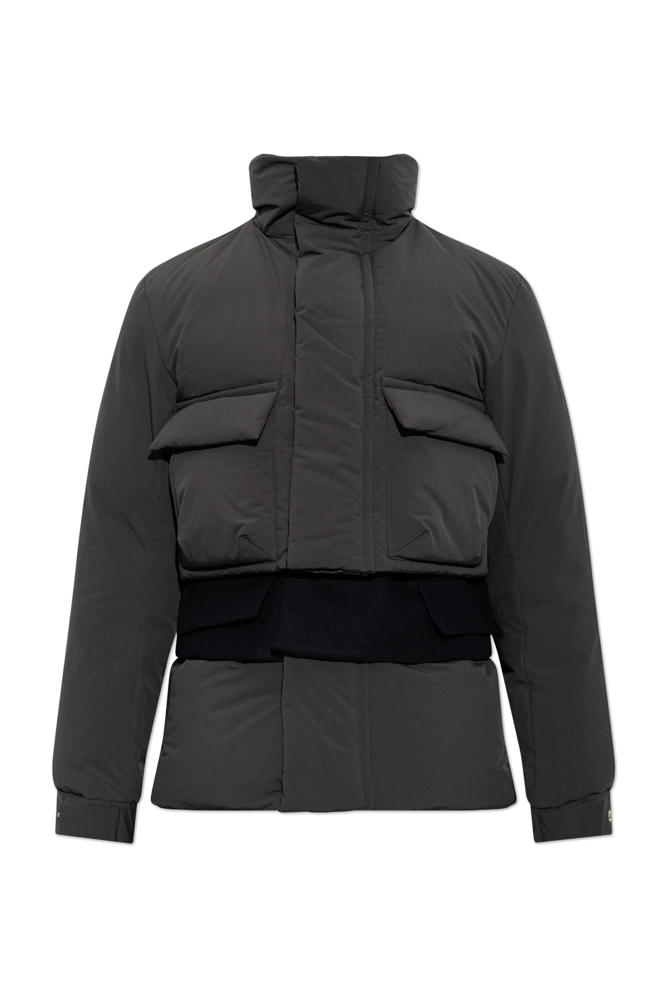SACAI Sacai Short Puffer Jacket with Stand-Up Collar and Waist Band