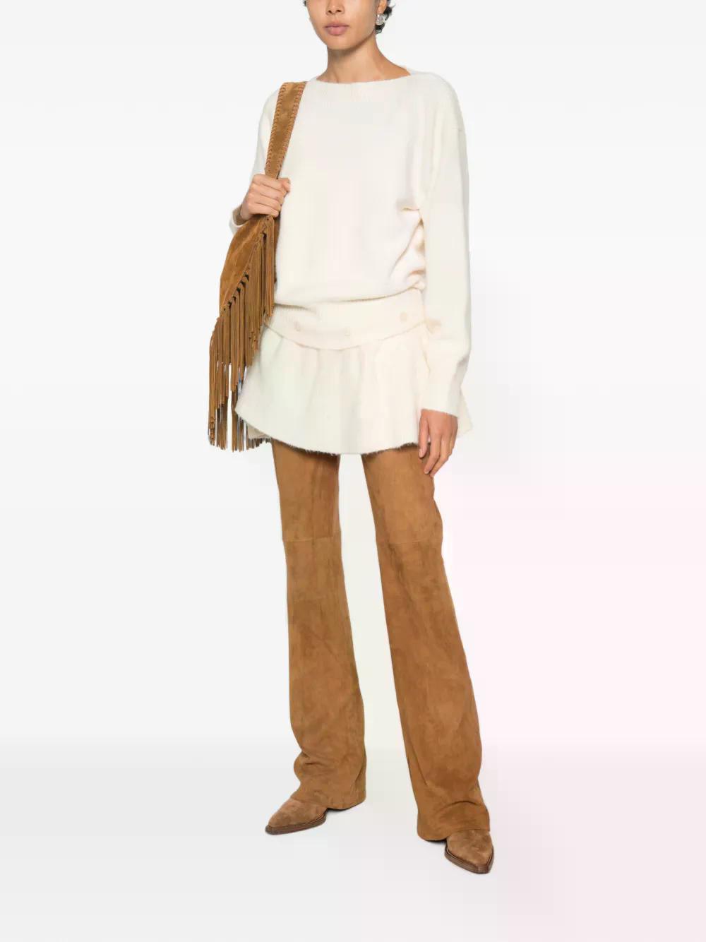 7 FOR ALL MANKIND 7 For All Mankind Suede Flared Trousers