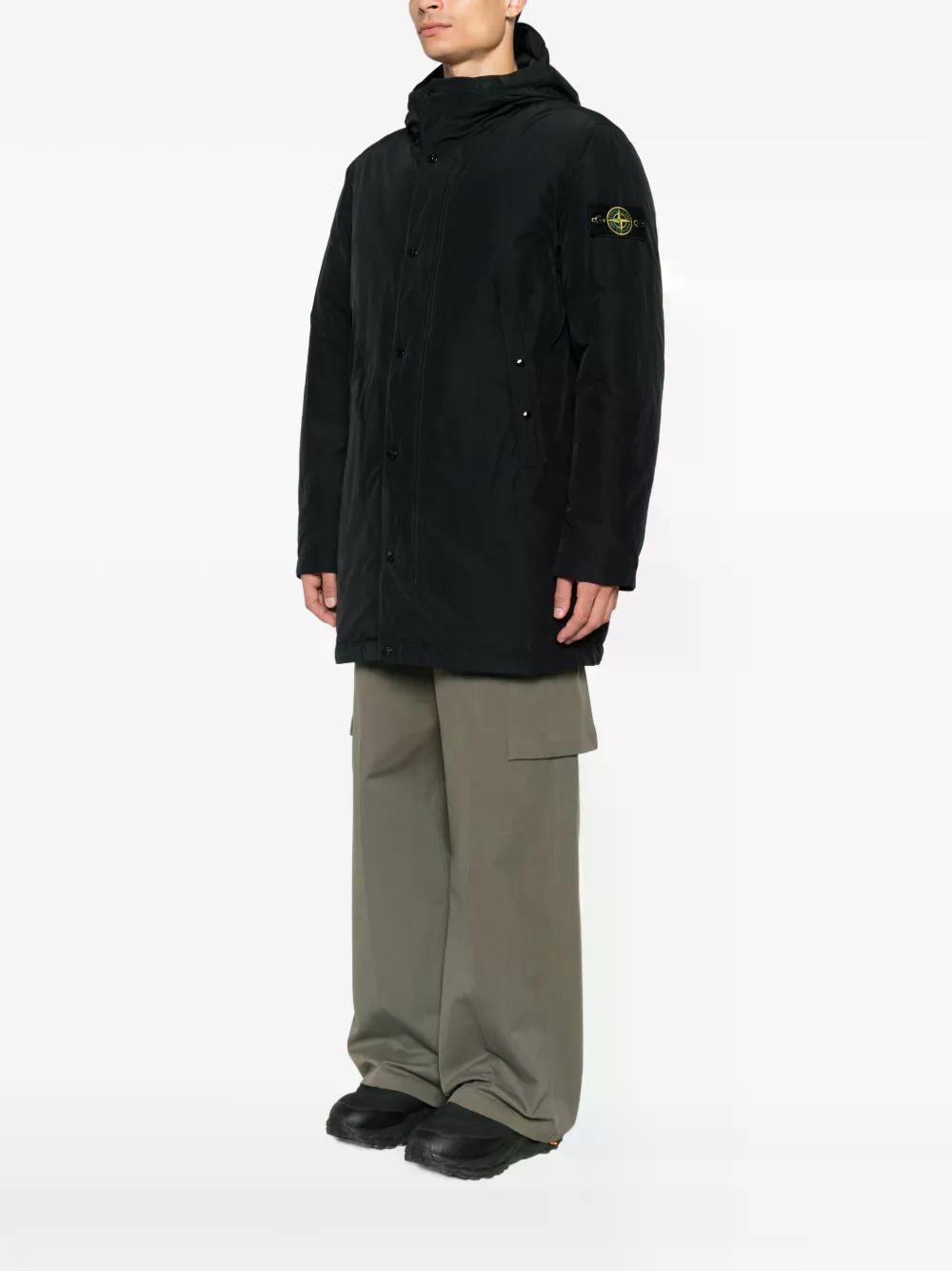 STONE ISLAND Hooded Parka with Detachable Compass Badge