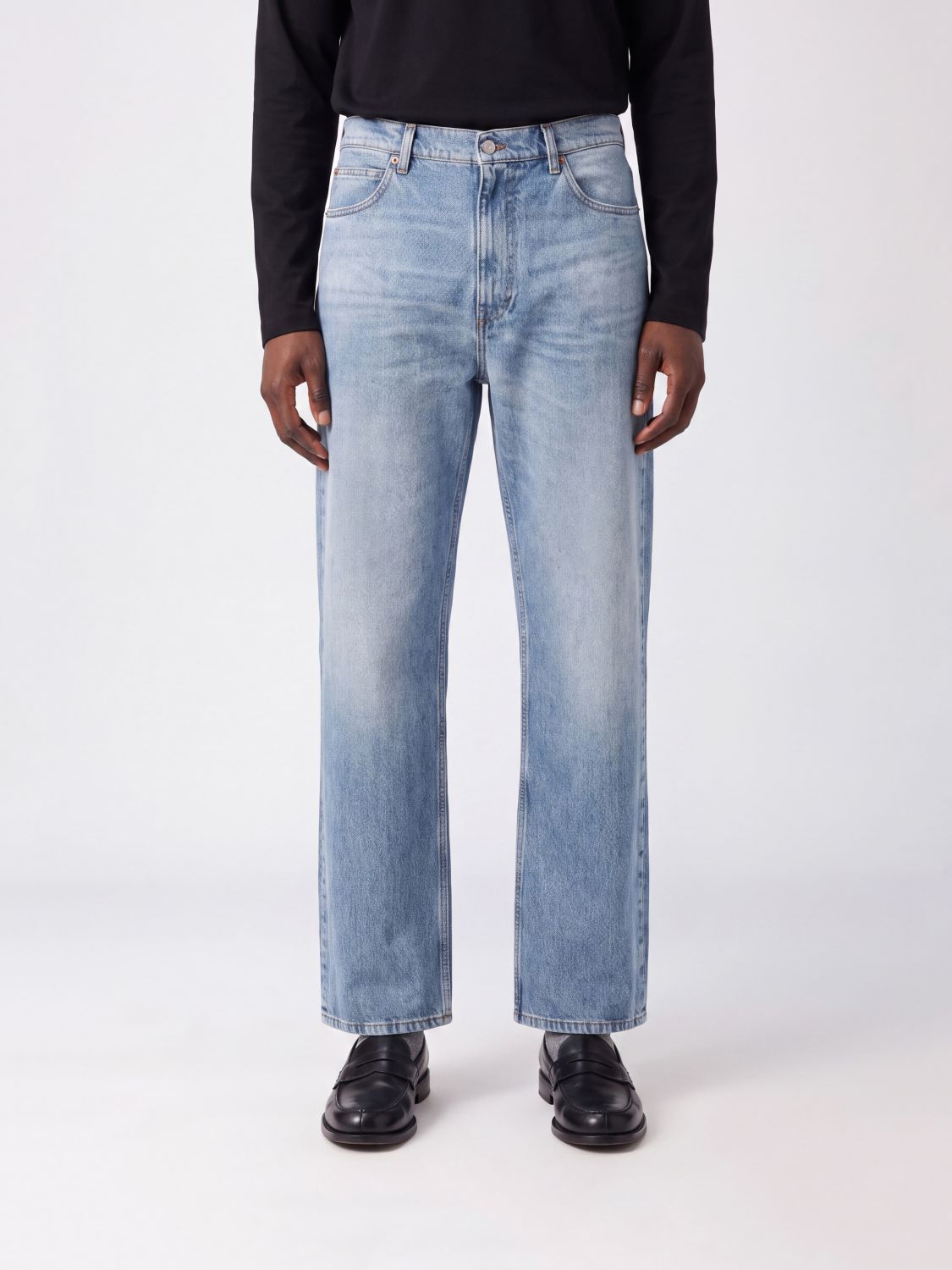 MAISON MARGIELA MM6 Maison Margiela Mid-Rise Bootcut Jeans in Cotton Denim