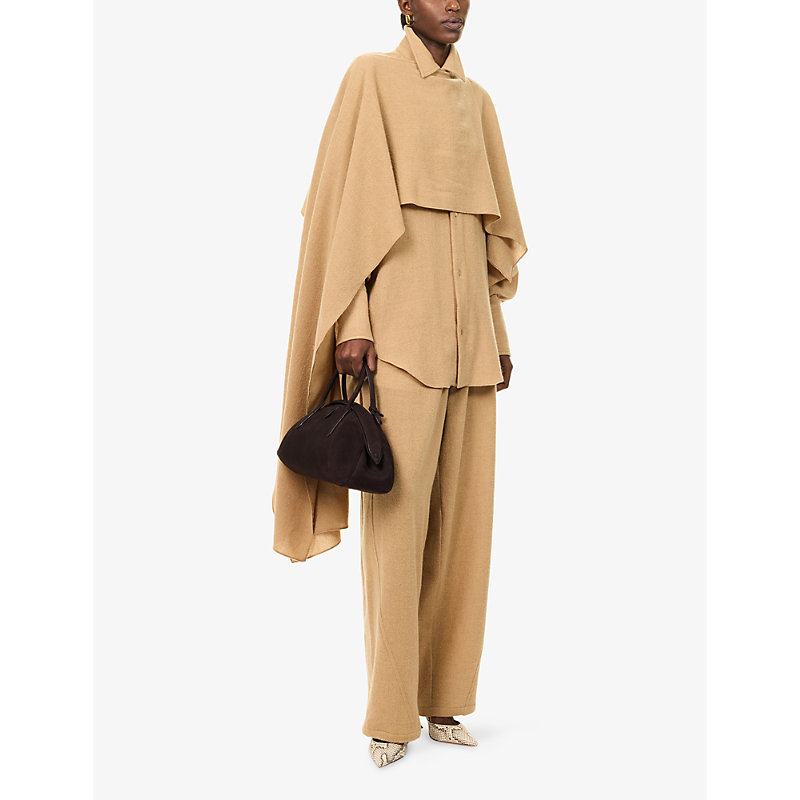 DARKPARK Phebe Wide-Leg Cashmere Wool Trousers