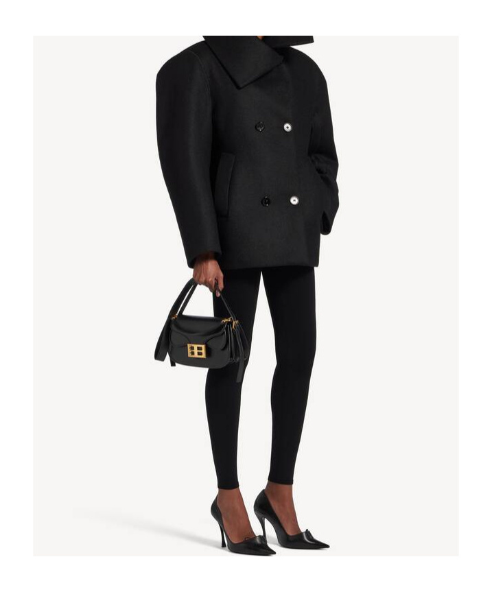 BALENCIAGA Balenciaga High Collar Double Breasted Pea Coat