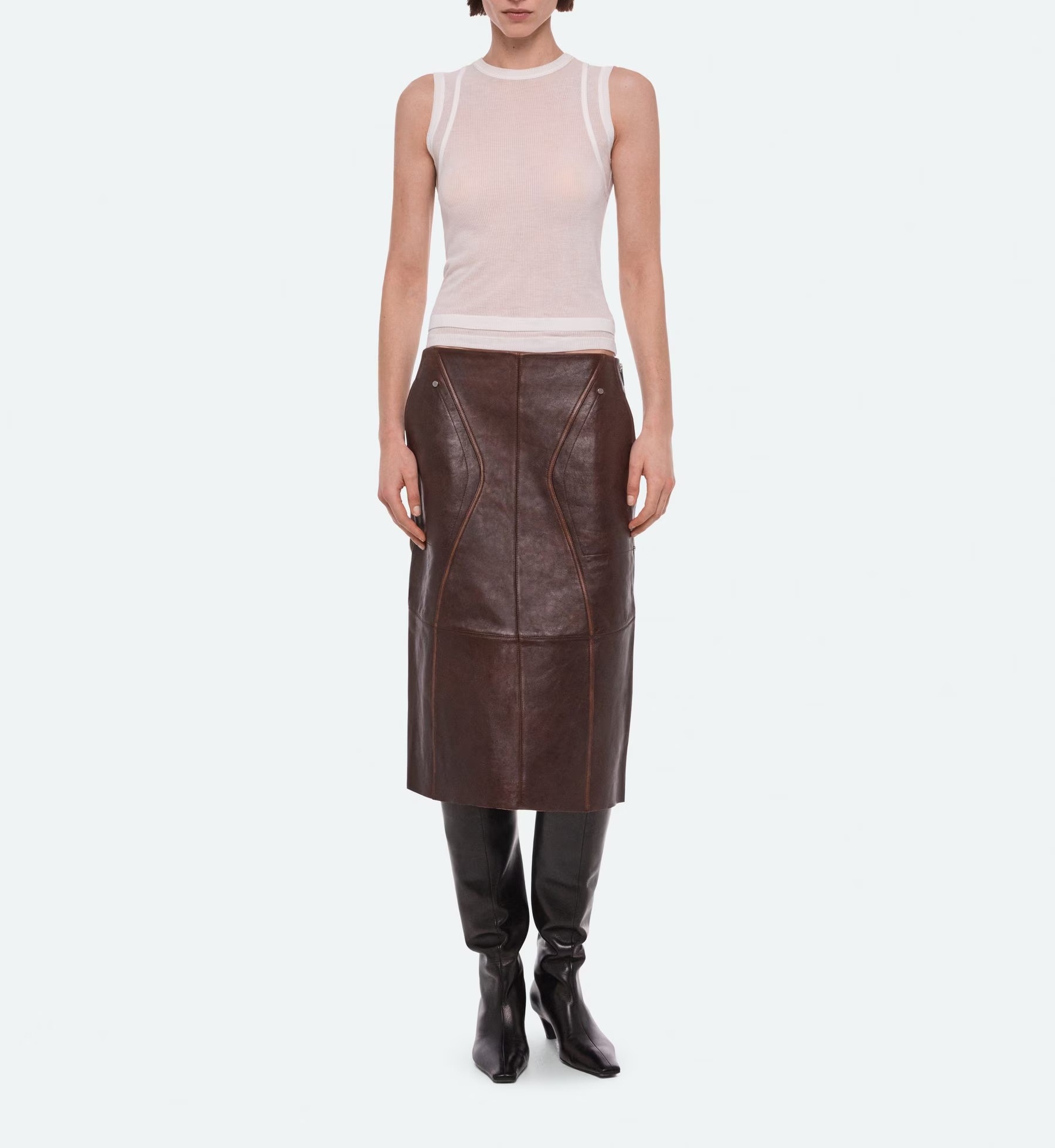 HELMUT LANG Helmut Lang Leather Skirt