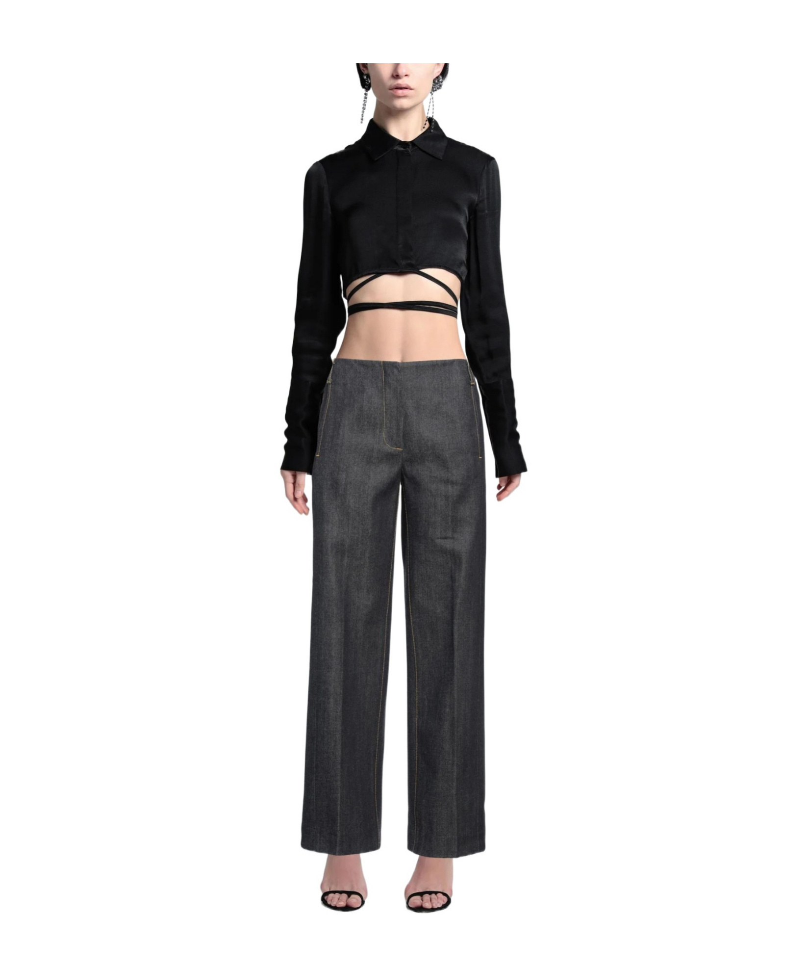 TORY BURCH Tory Burch Dark Wash Wide-Leg Jeans