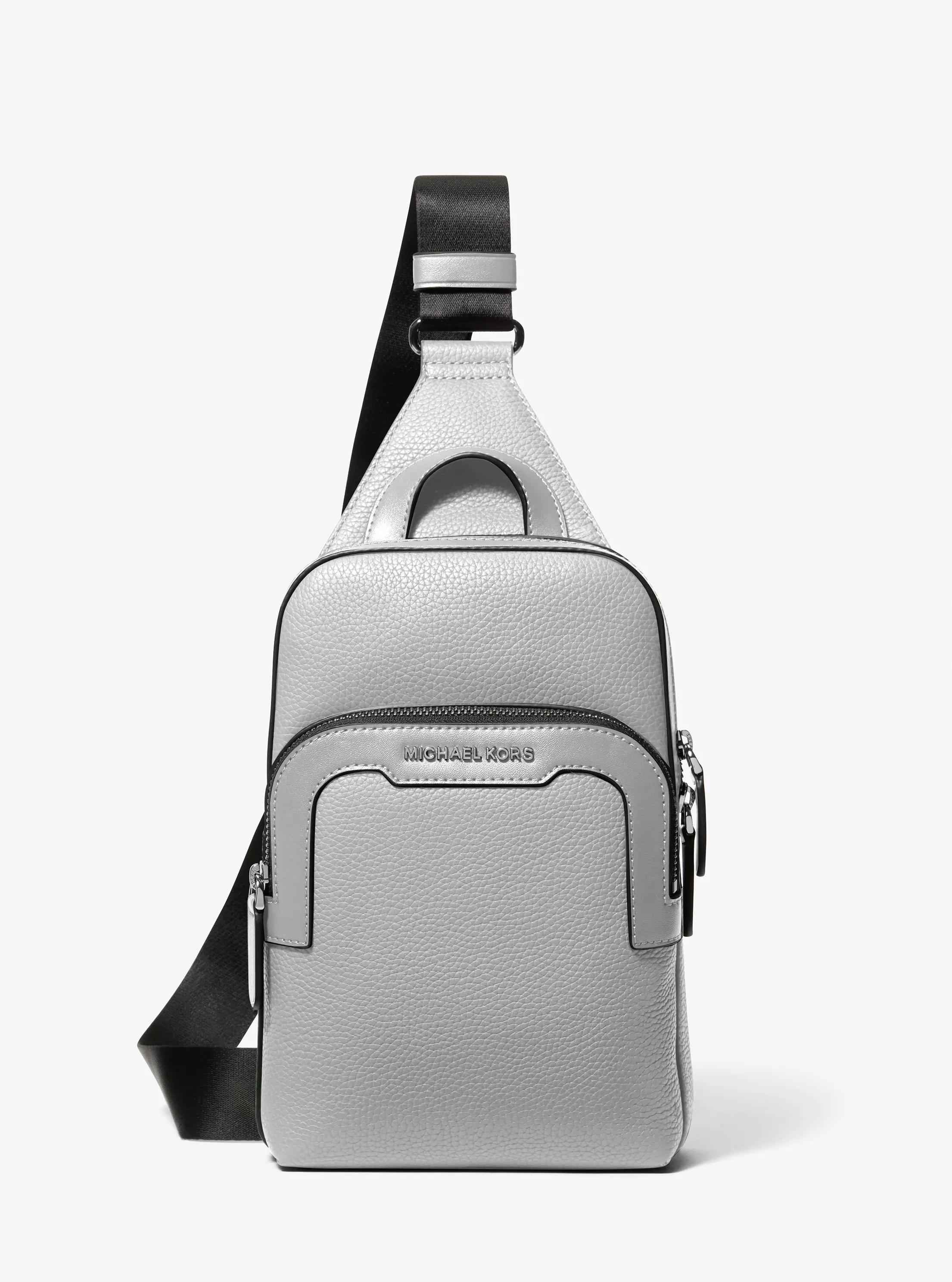 MICHAEL KORS Michael Kors Hudson Medium Pebbled Leather Sling Bag