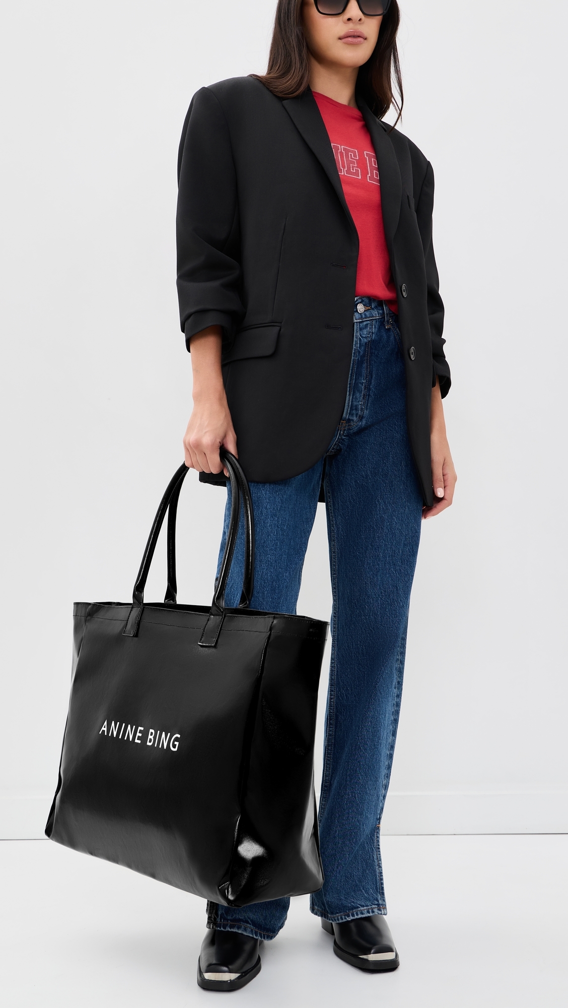 ANINE BING ANINE BING Leo Coated Canvas Tote Bag