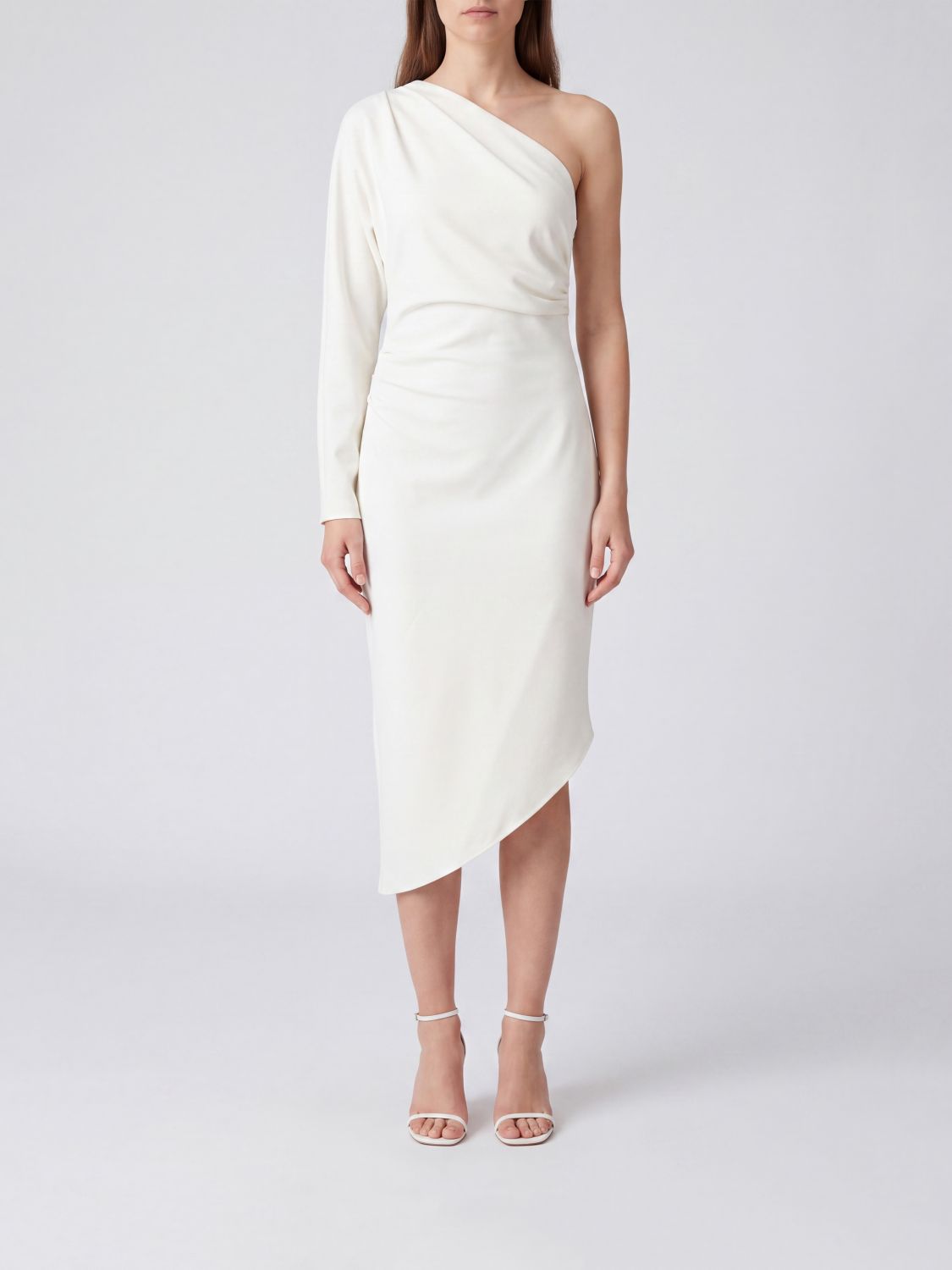 FEDERICA TOSI Federica Tosi One-Shoulder Asymmetric Sheath Midi Dress