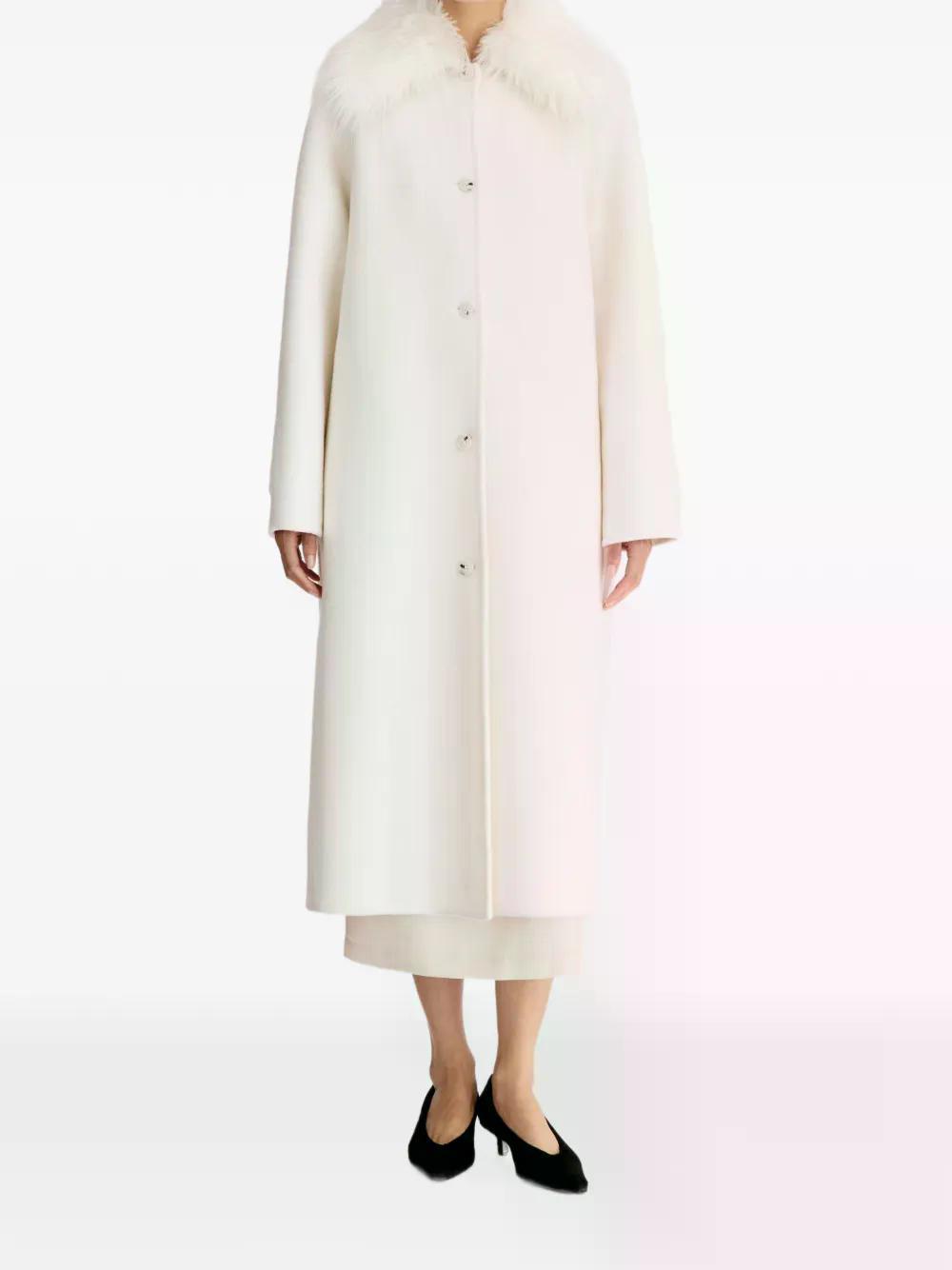 LOULOU DE SAISON LouLou de Saison Detachable Faux-Fur Collar Coat