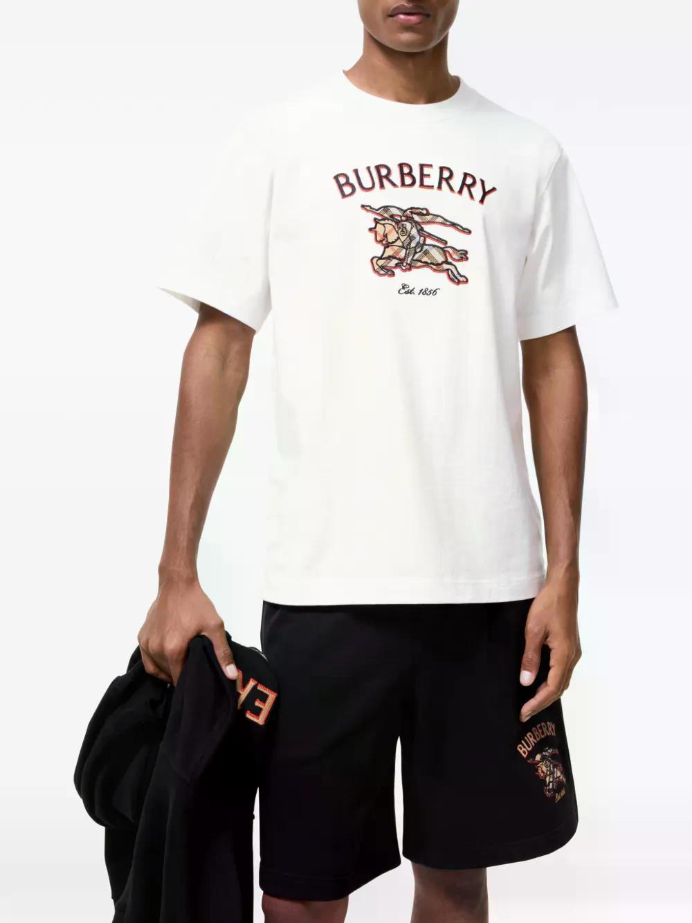 BURBERRY knight check cotton t-shirt