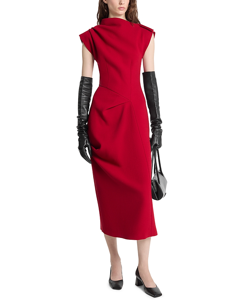 MICHAEL KORS Michael Kors Collection Wool-Blend Draped Dress