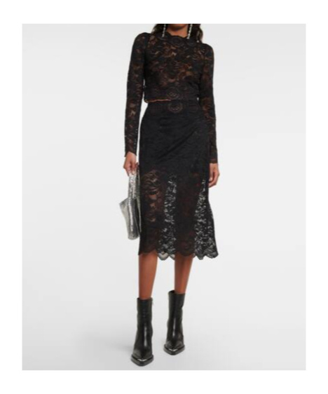 PACO RABANNE Paco Rabanne Lace Midi Skirt