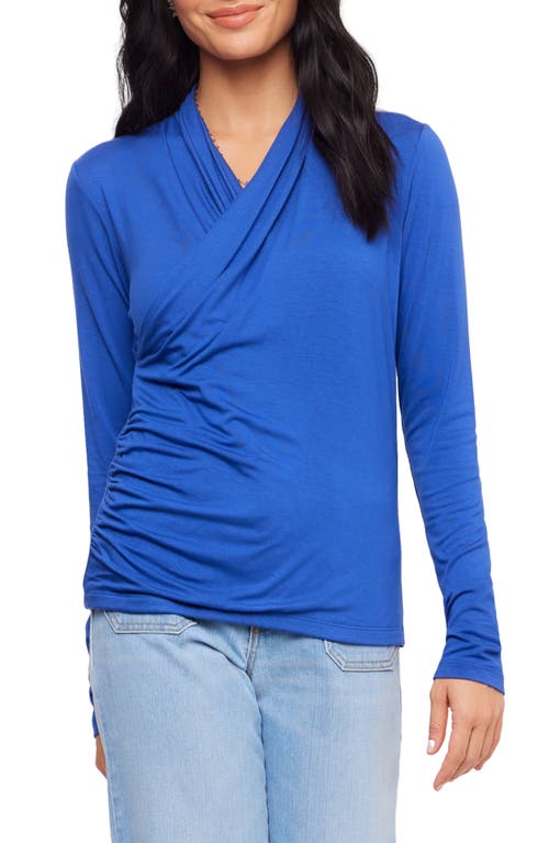 KAREN KANE Karen Kane Crossover Side Shirred Top
