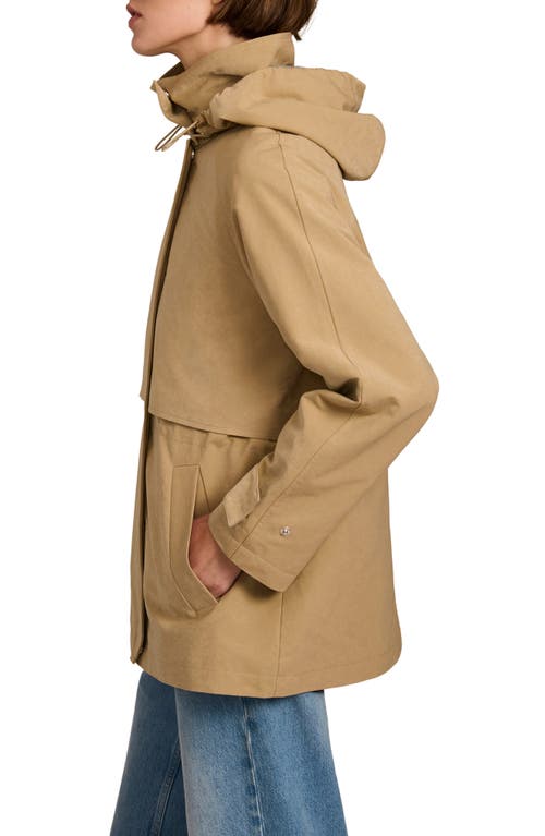 BERNARDO Bernardo Stand Collar Mid-Length Raincoat