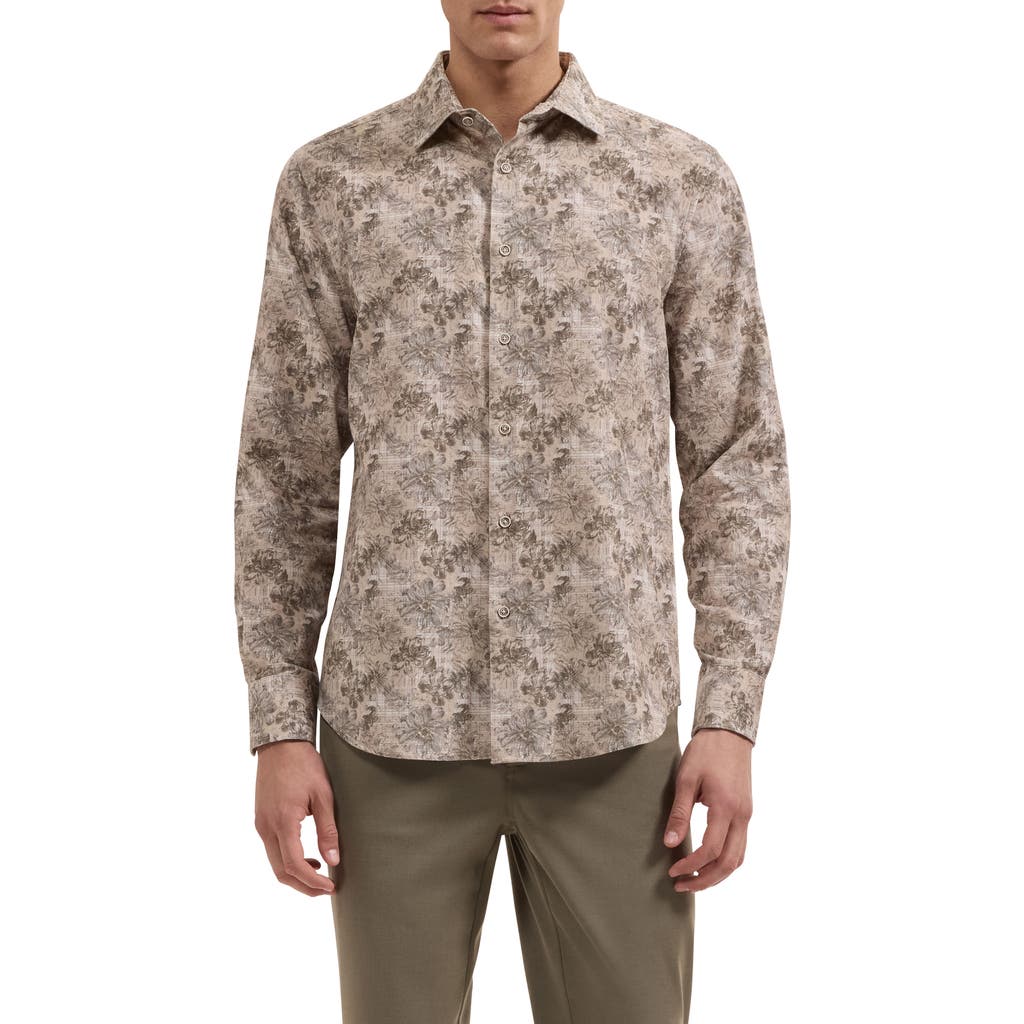 BUGATCHI julian floral long sleeved button down shirt