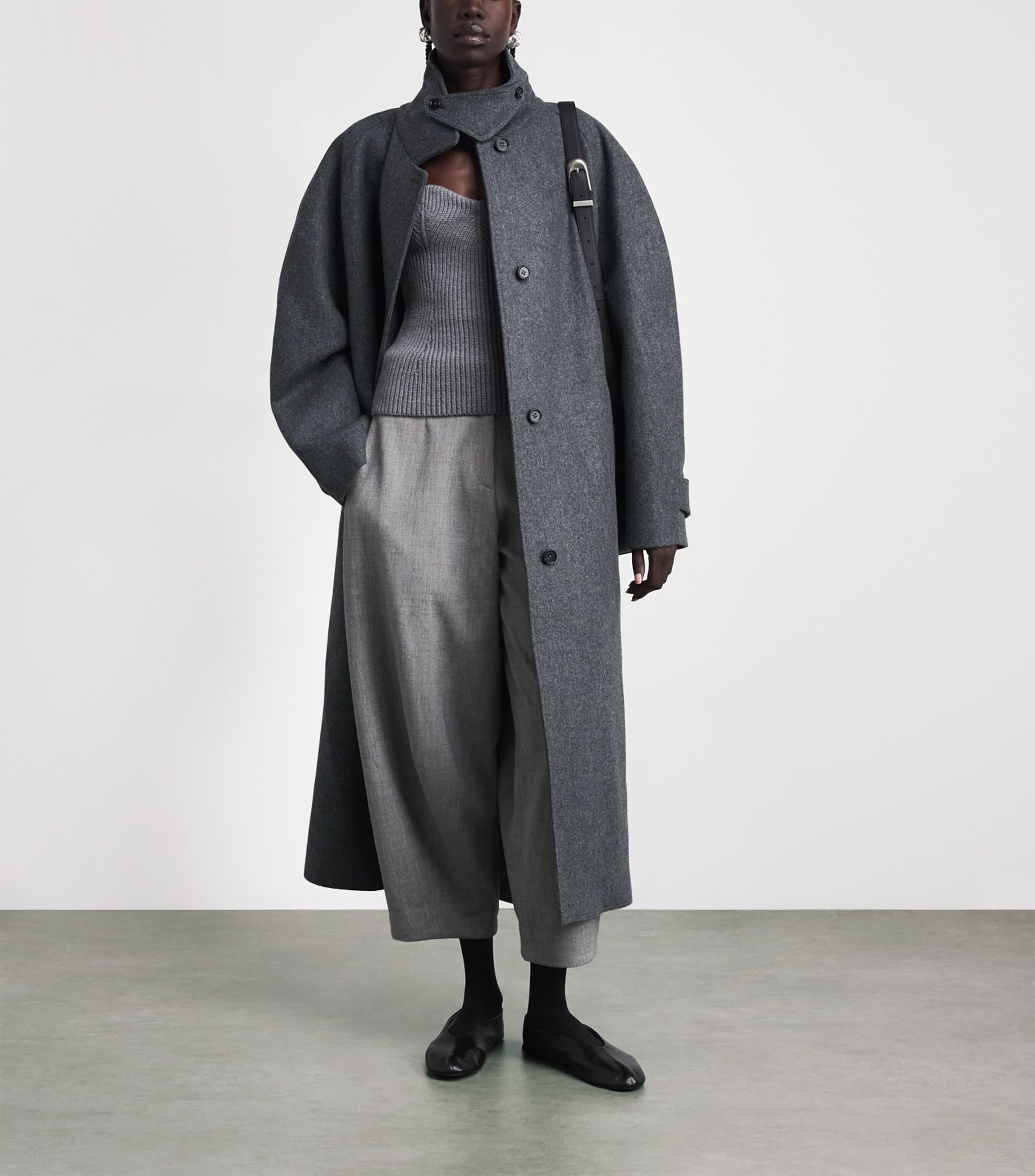 JIL SANDER Jil Sander Oversized Wool-Blend Coat