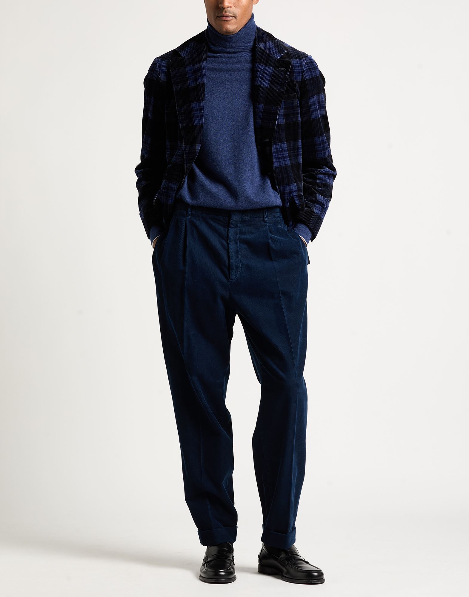 BRUNELLO CUCINELLI man pants midnight blue size 34 cotton