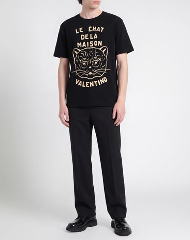 VALENTINO man t-shirt black size m cotton